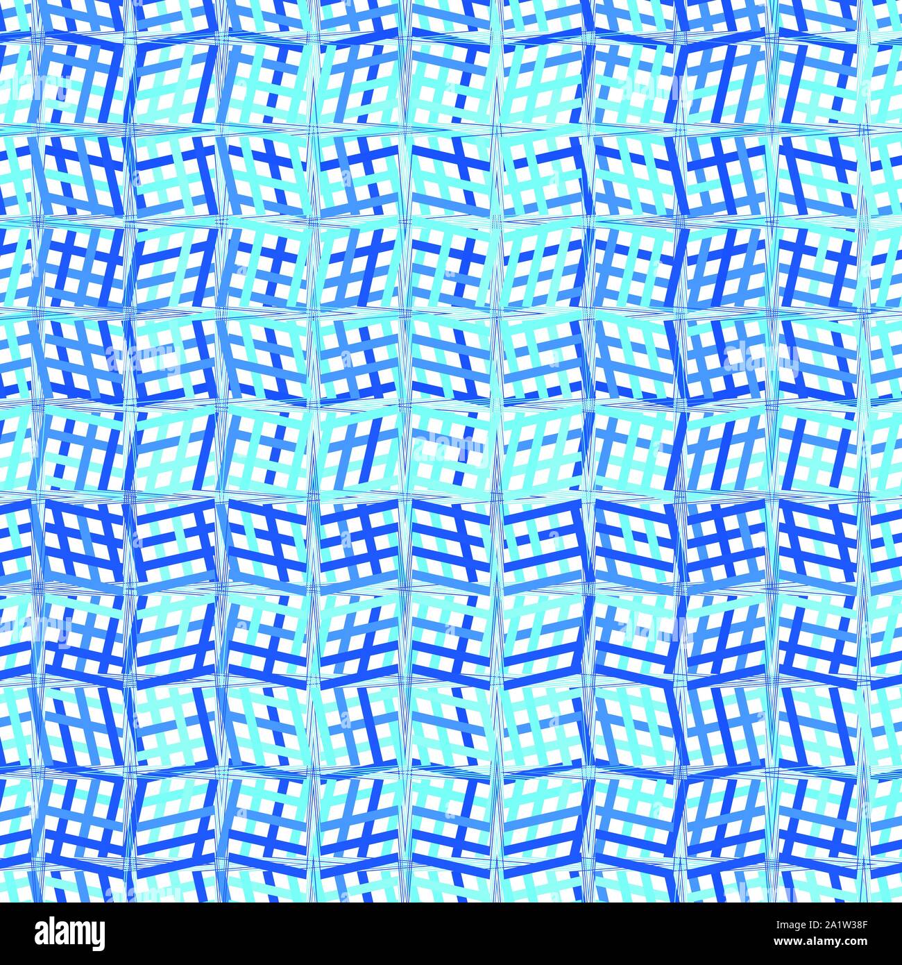 Intersected, interweaved irregular lines, stripes blue grid pattern ...