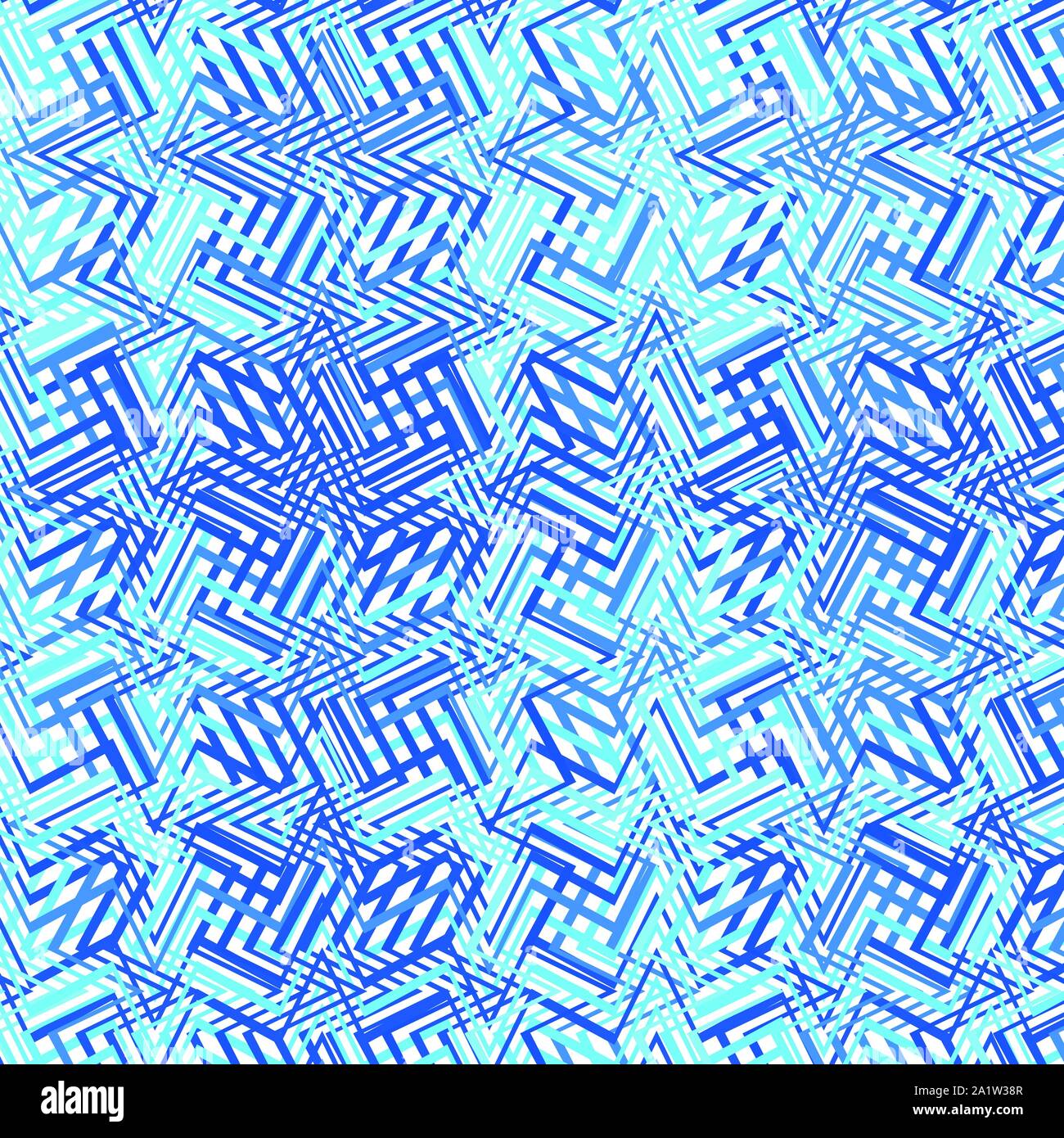 Intersected, interweaved irregular lines, stripes blue grid pattern ...