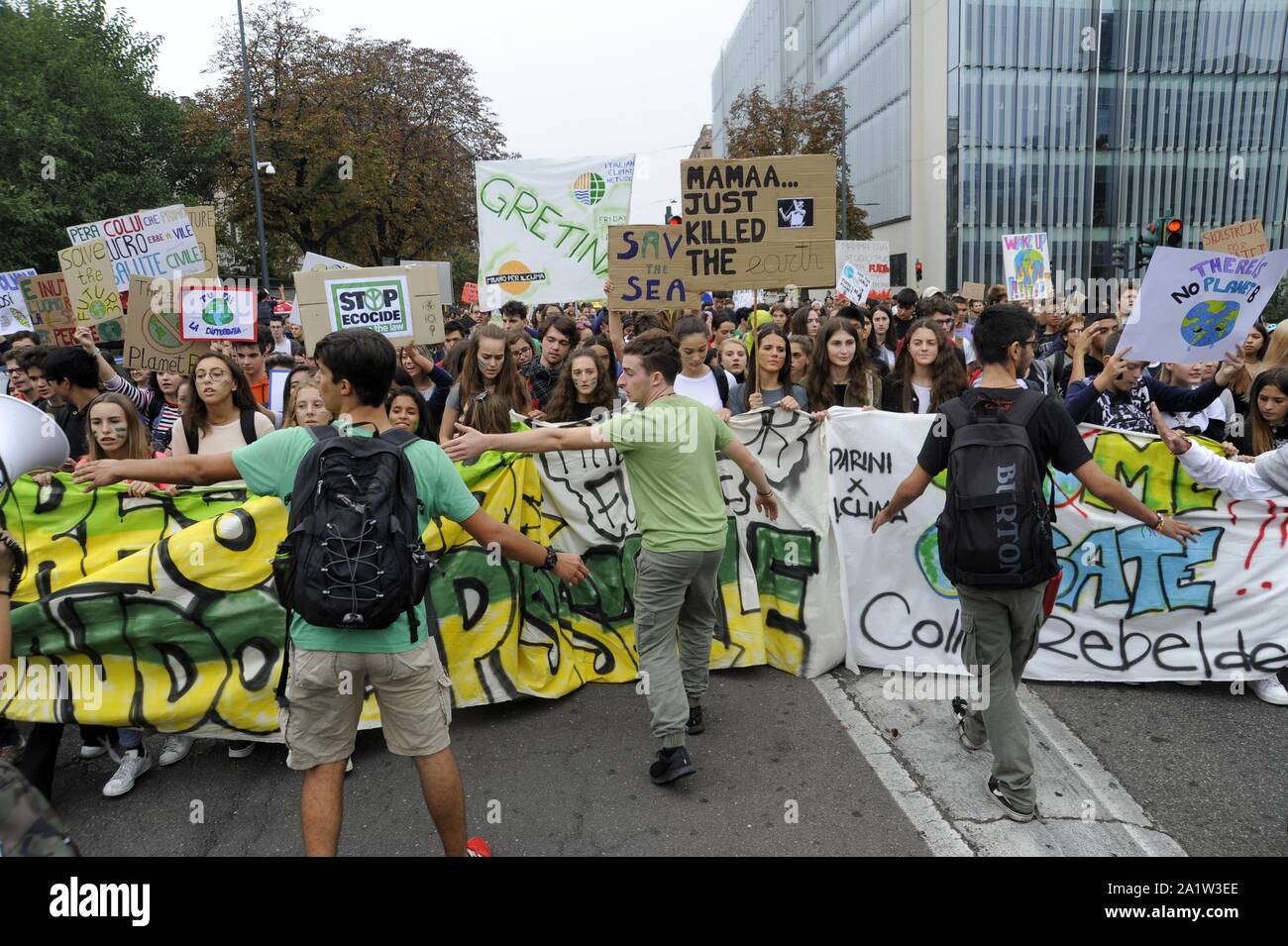 Milan (Italy), 27 September 2019, third "Global Strike for Future ...