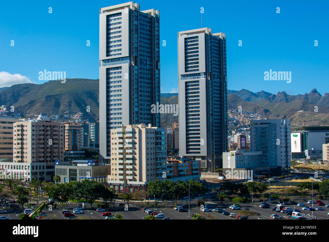 Tenerife landscape - cityscape in Santa Cruz Stock Photo - Alamy
