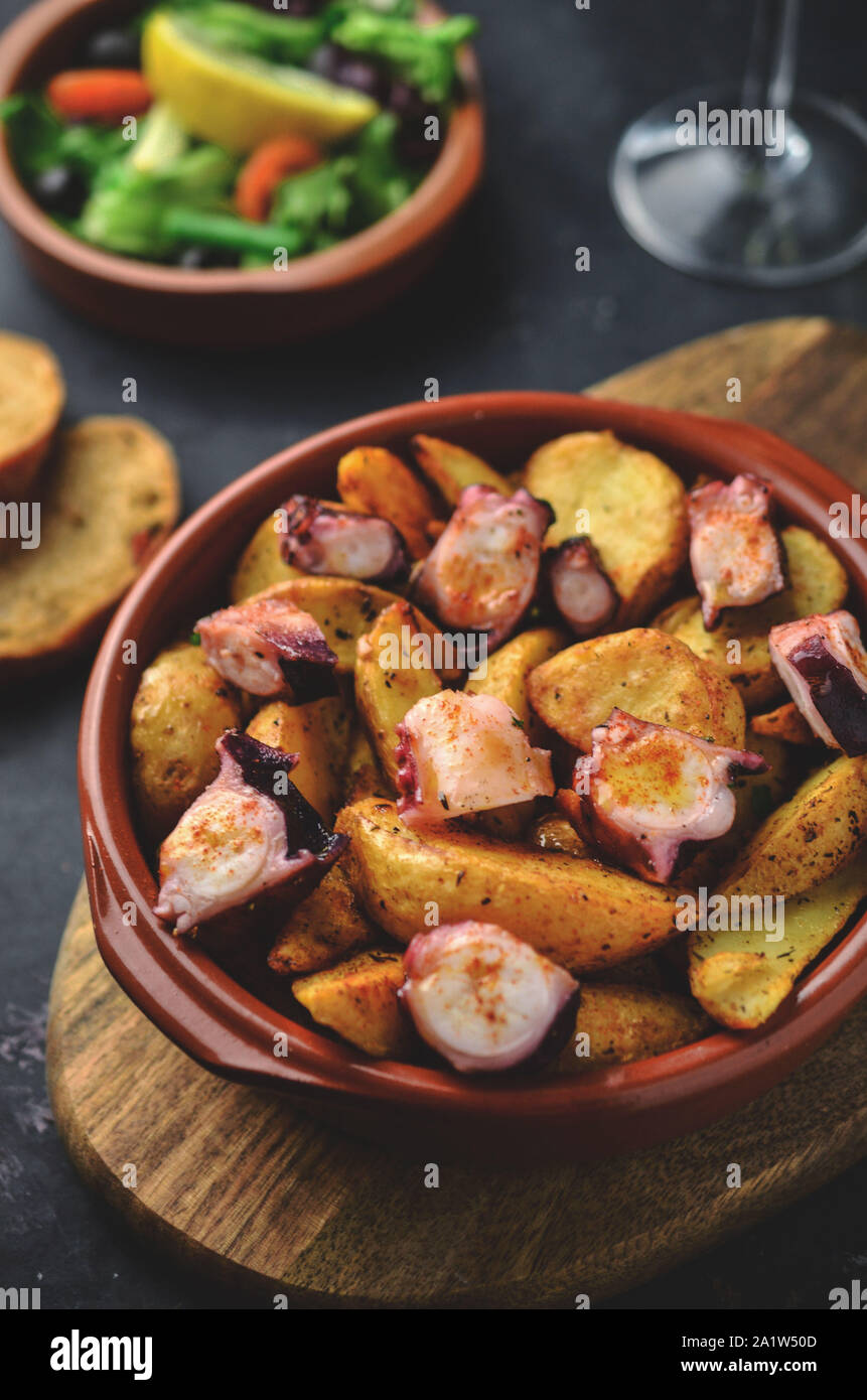 Spanish tapas Galician octopus Stock Photo - Alamy