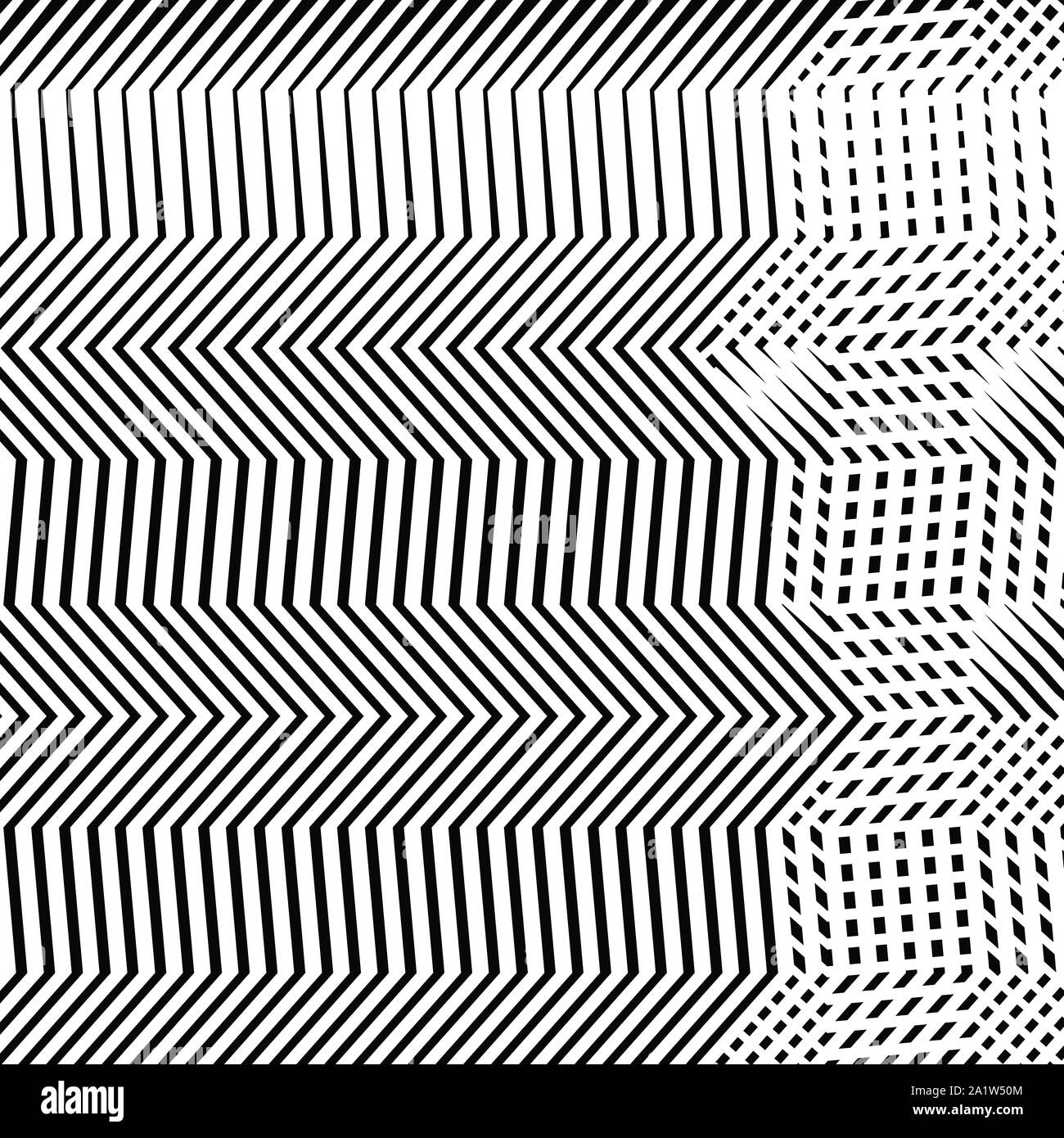 Interlace, interlocking lines. Curve, flex intersecting lines grid, mesh. Interweaved waving ...