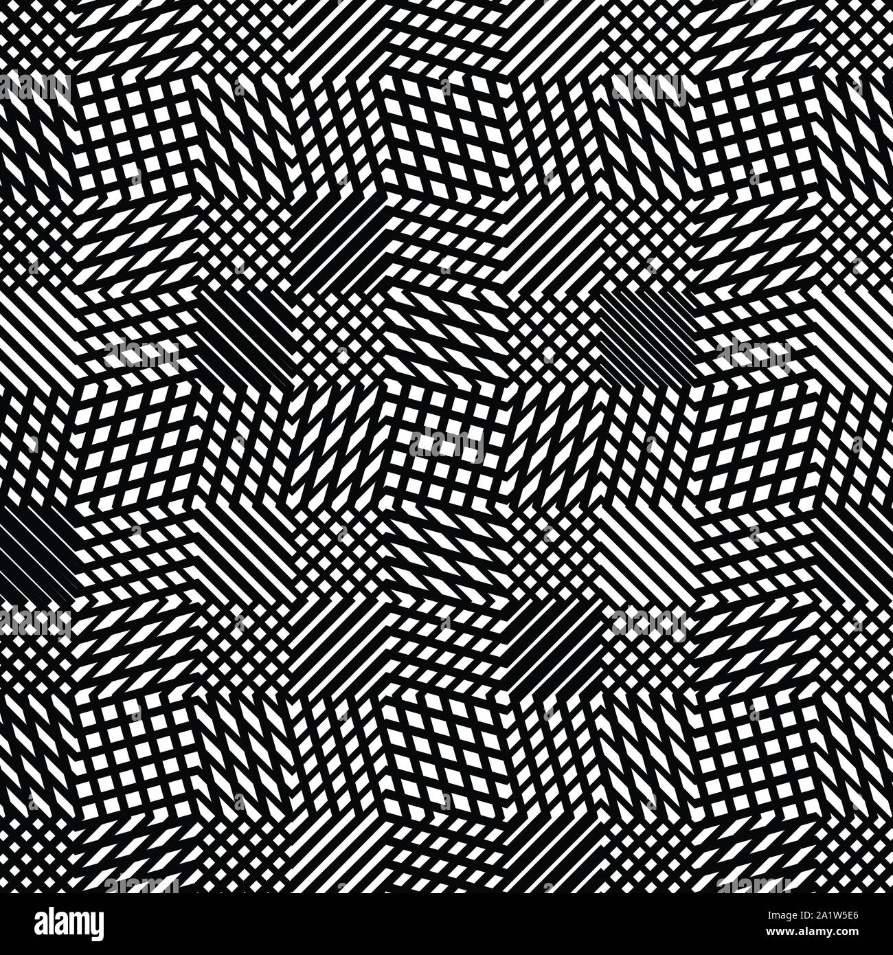 Warp, free-form reticular array, matrix of lines. Complex geometric net ...