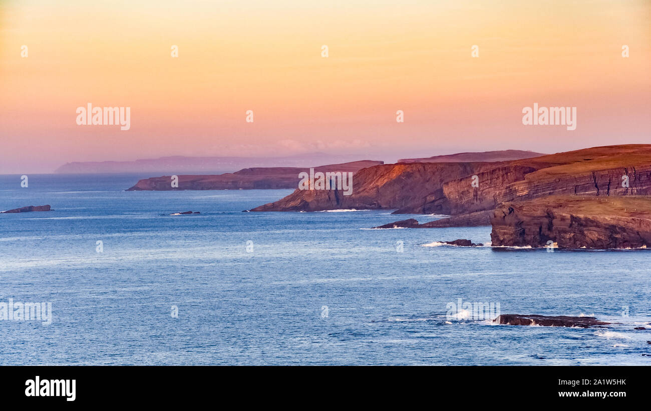 Path along the cliffs of Kilkee in Ireland tourist attraction Stock ...