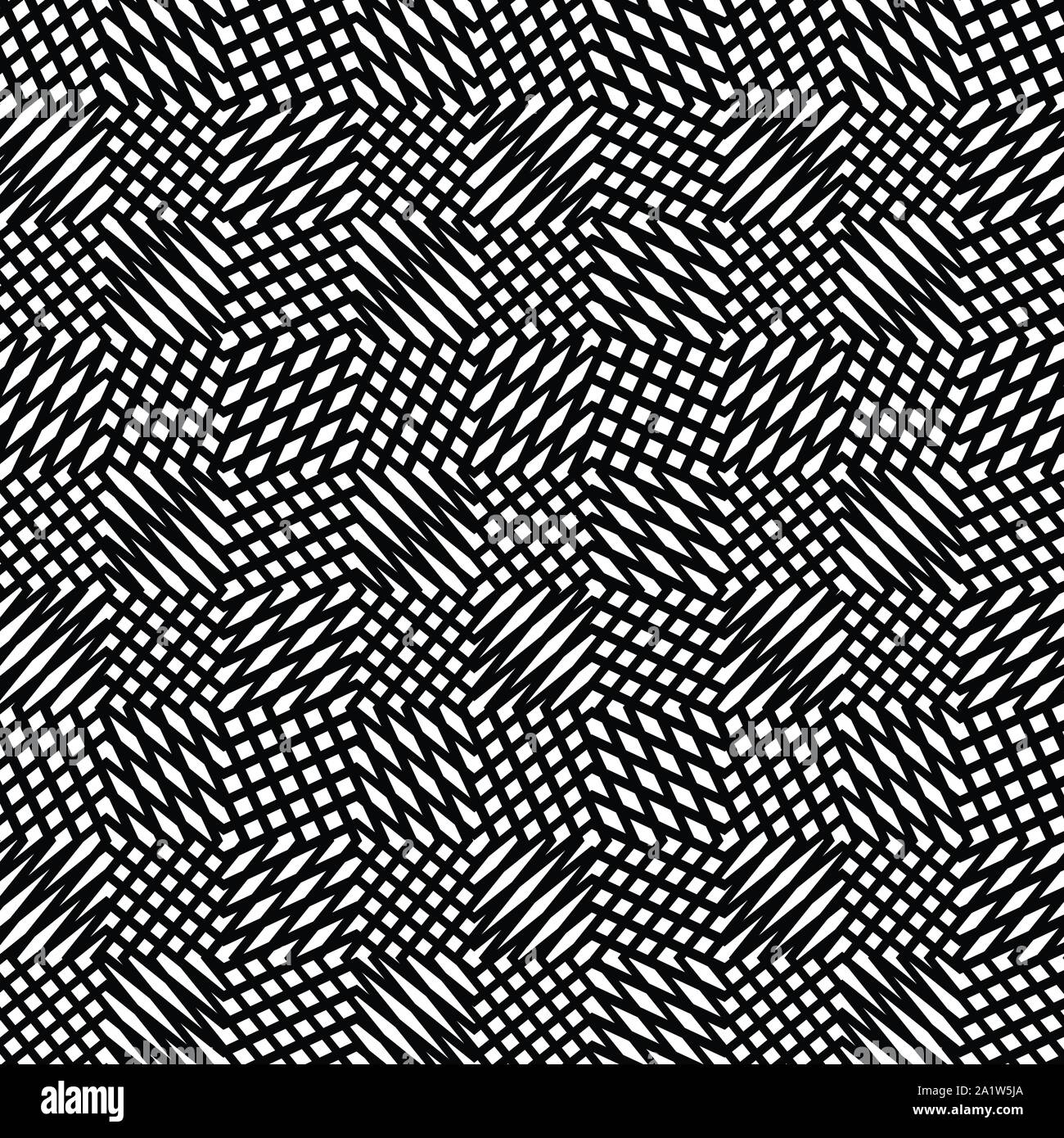 Warp, free-form reticular array, matrix of lines. Complex geometric net ...