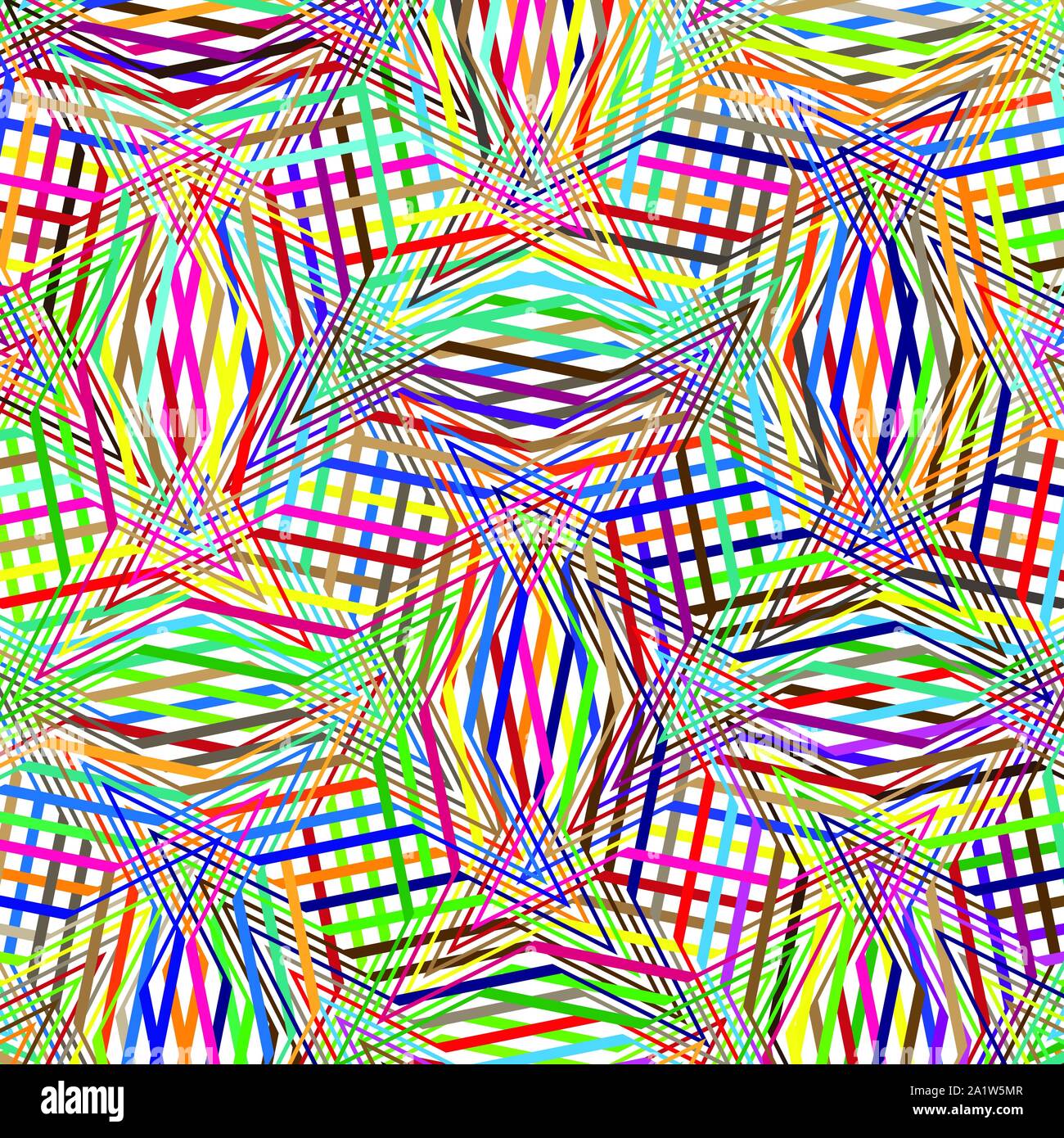 Colorful scribble, cross hatch geometric lines pattern. Intersecting ...