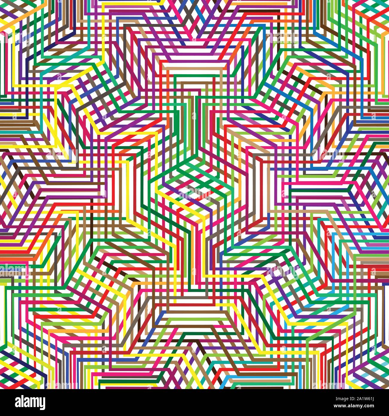 Colorful scribble, cross hatch geometric lines pattern. Intersecting ...