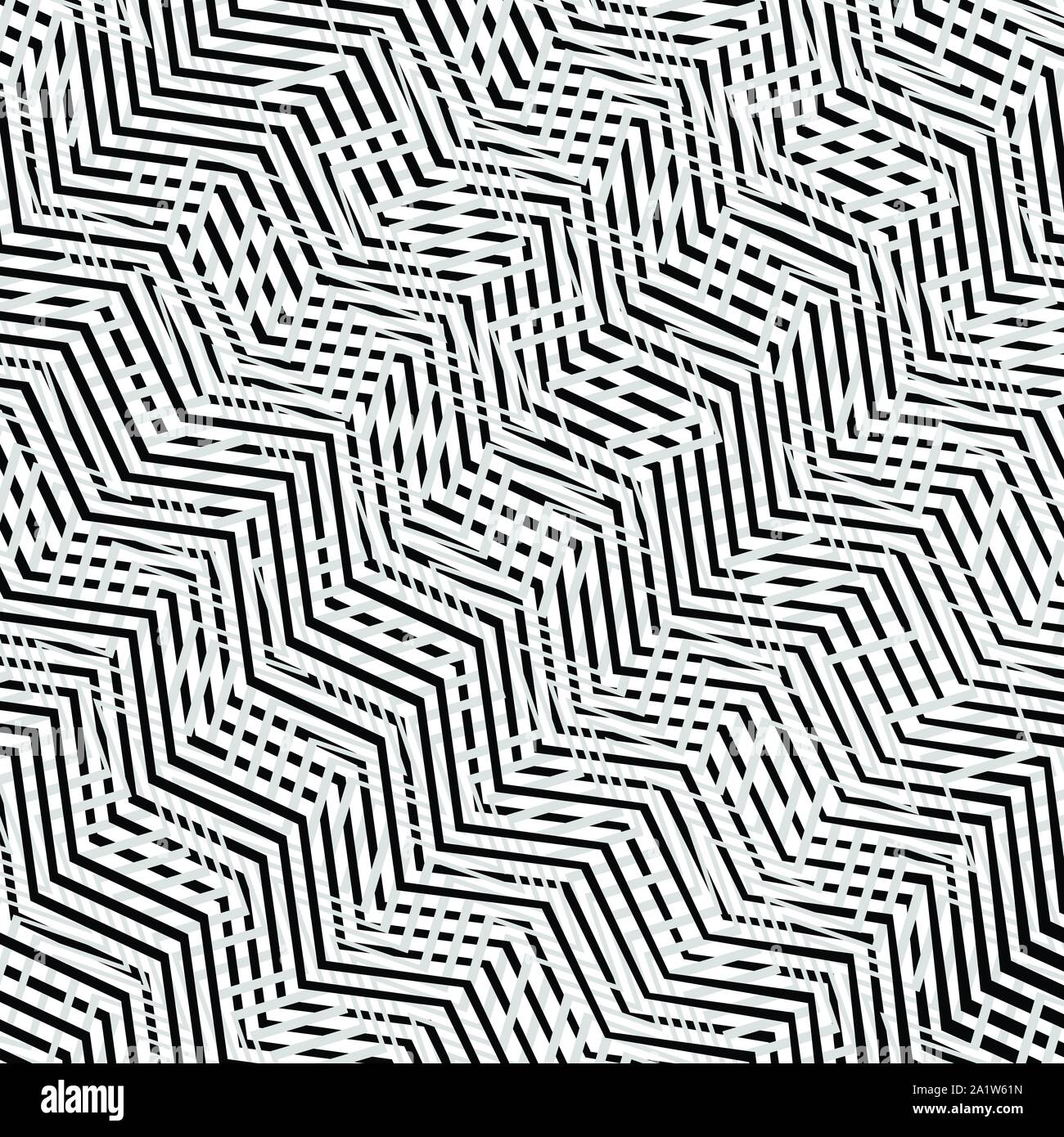 Interlace, interlocking lines. Curve, flex intersecting lines grid ...