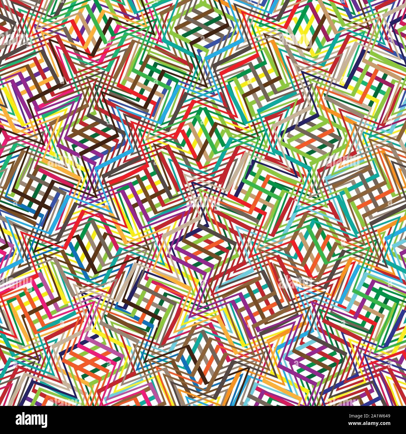 Colorful scribble, cross hatch geometric lines pattern. Intersecting ...