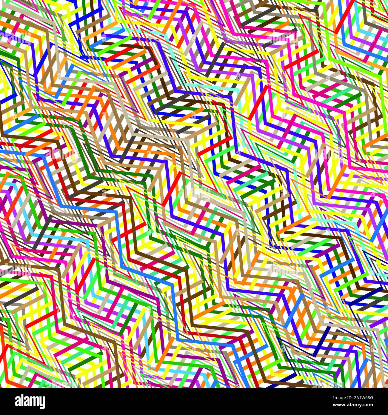 Colorful scribble, cross hatch geometric lines pattern. Intersecting ...