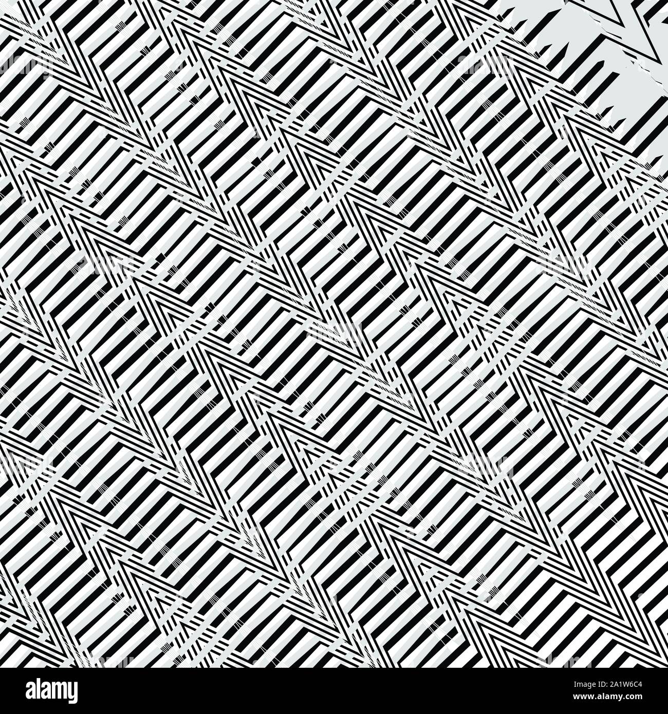 Interlace, interlocking lines. Curve, flex intersecting lines grid, mesh. Interweaved waving ...