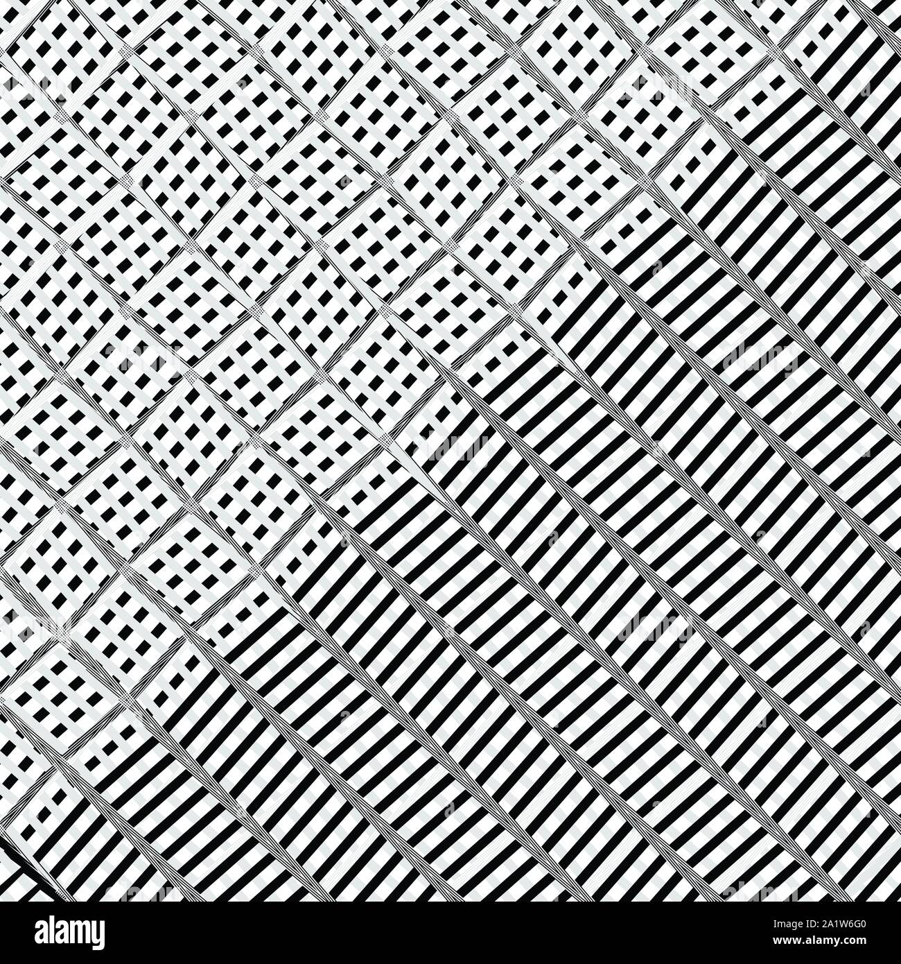 Interlace, interlocking lines. Curve, flex intersecting lines grid ...