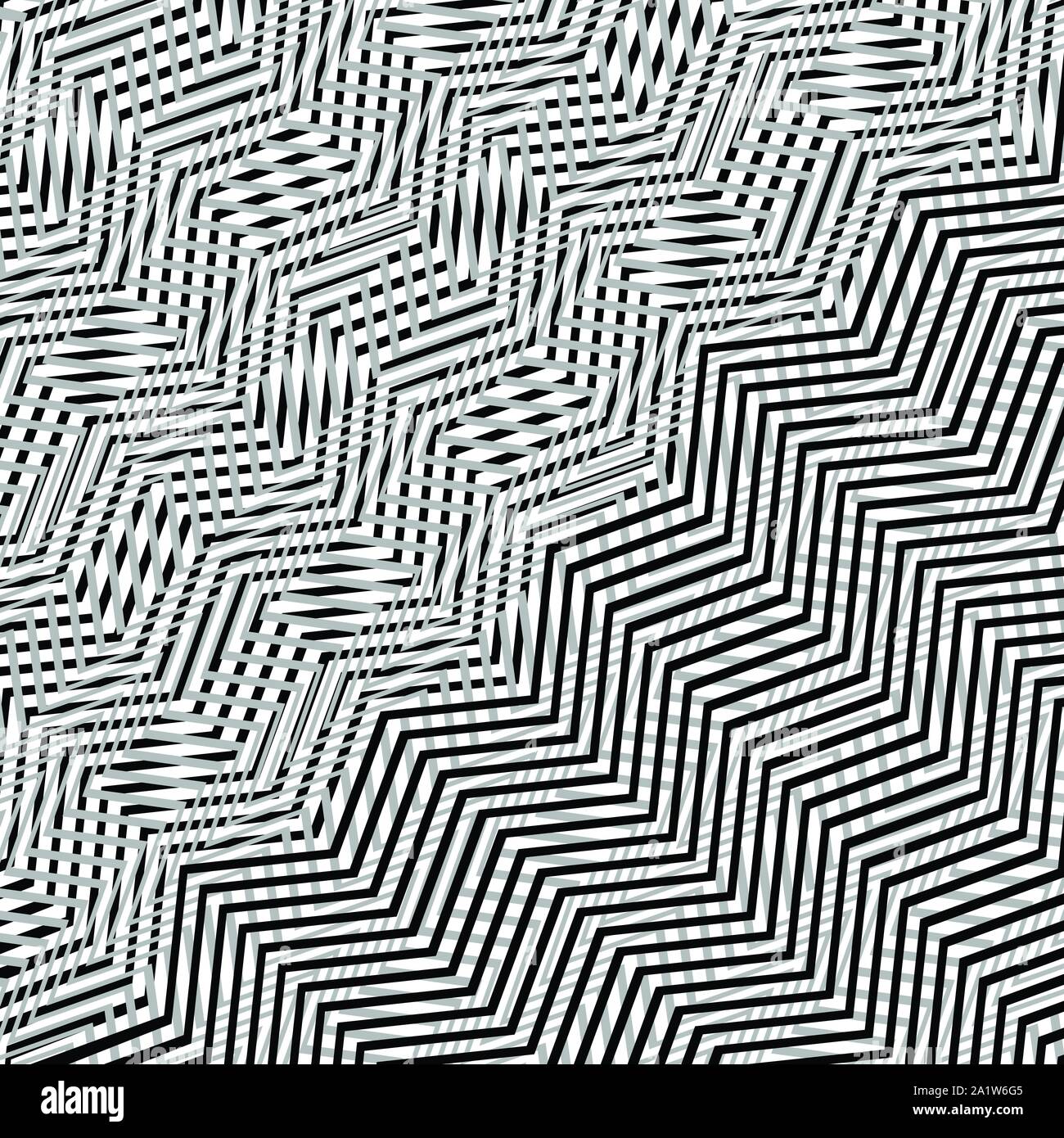 Interlace, interlocking lines. Curve, flex intersecting lines grid ...