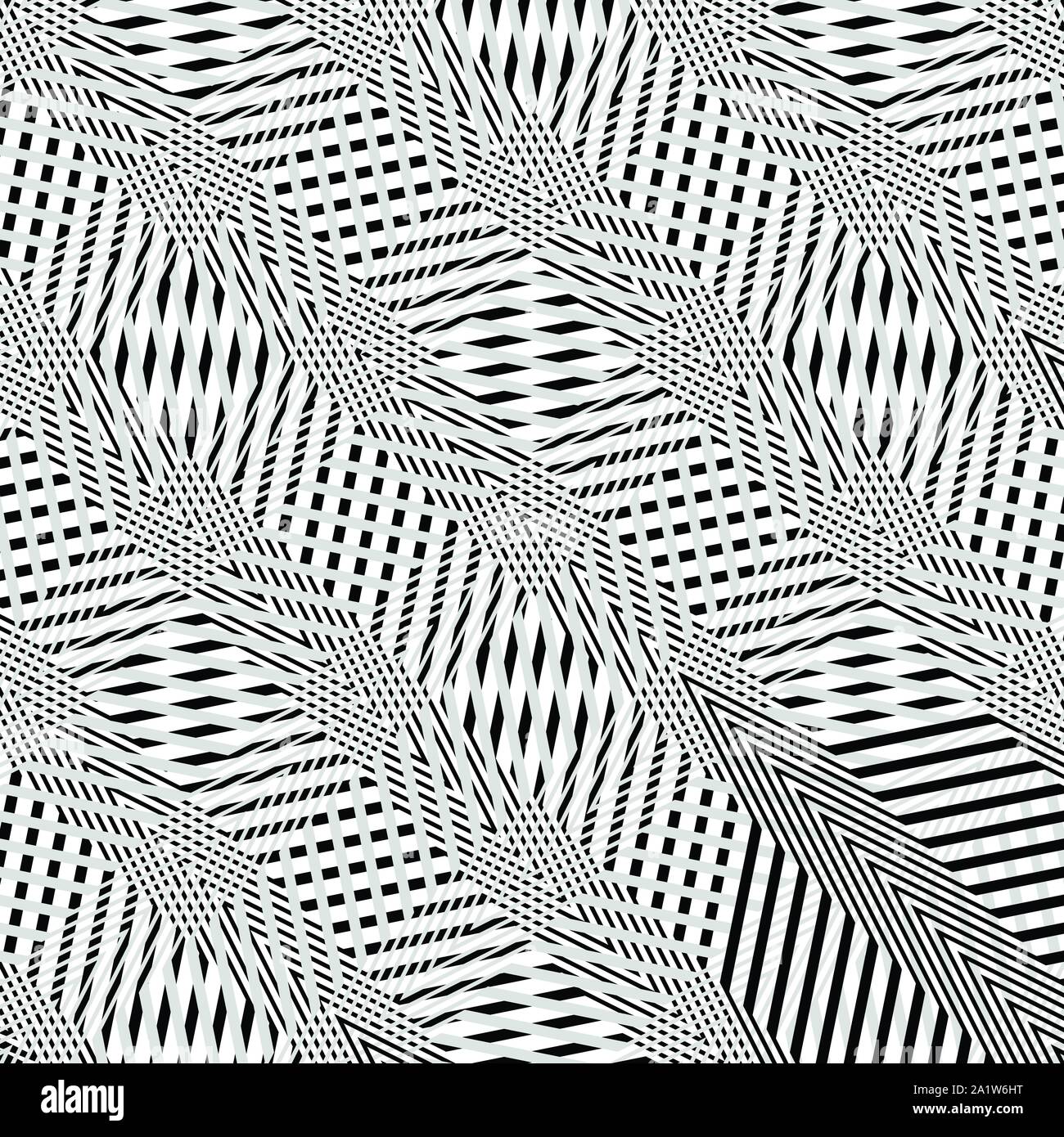 Interlace, interlocking lines. Curve, flex intersecting lines grid ...