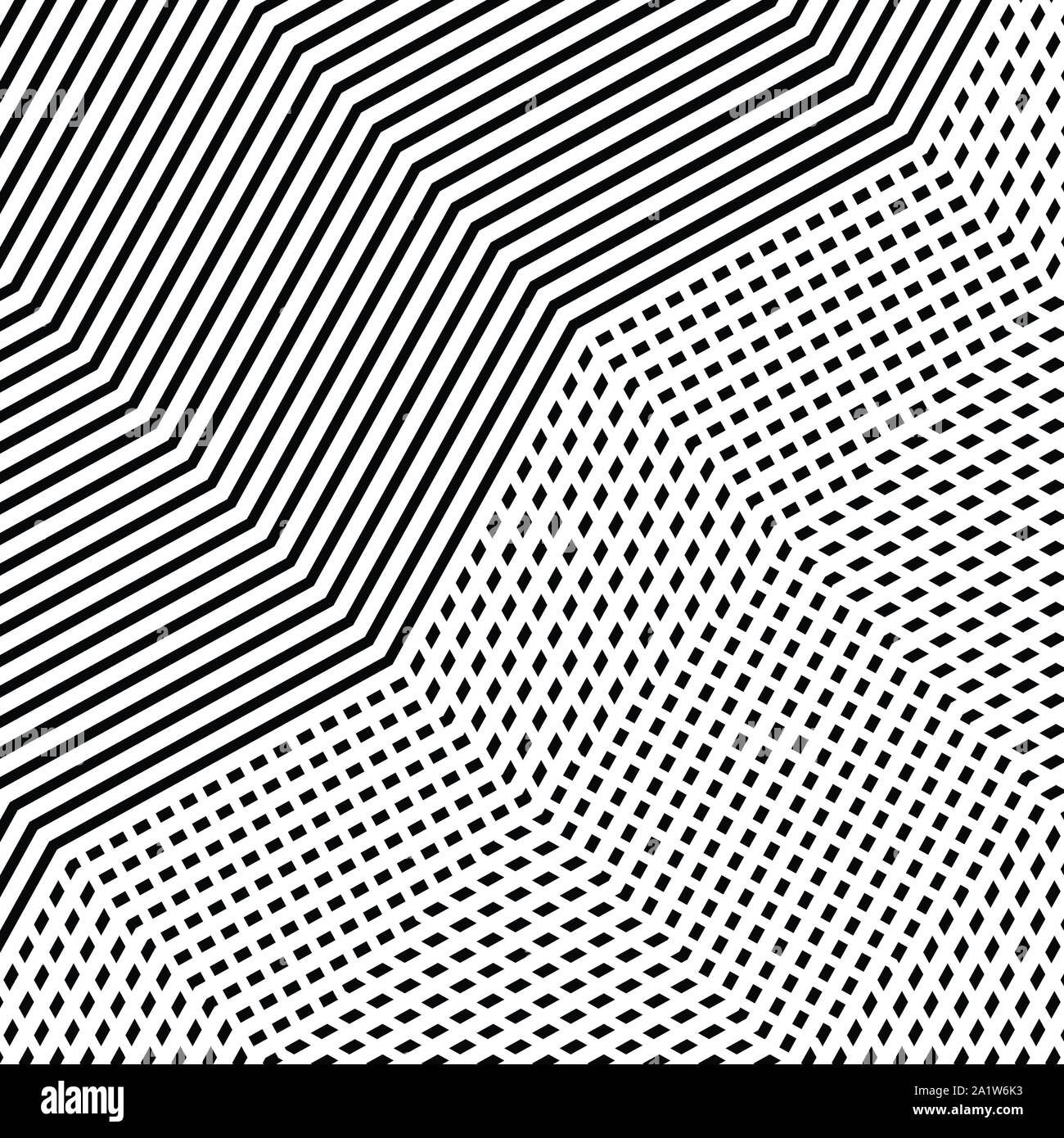 Interlace, interlocking lines. Curve, flex intersecting lines grid ...