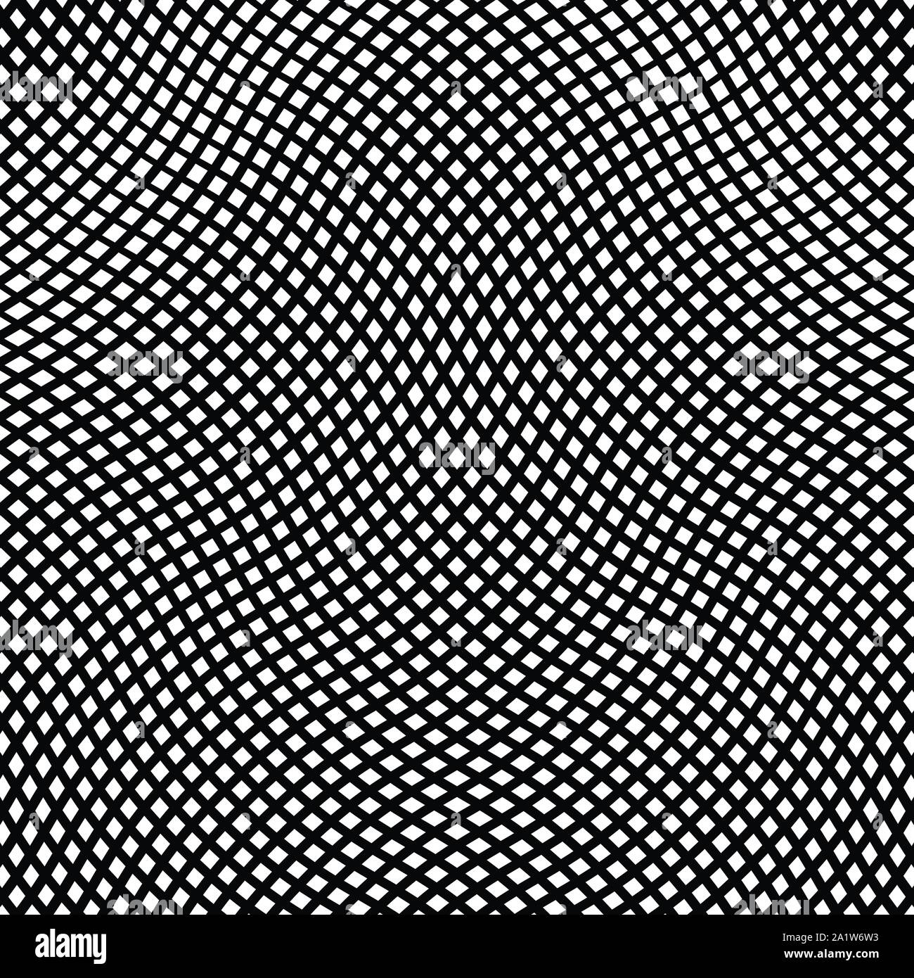 Grid pattern, mesh background of wavy, waving distortion, deformation ...
