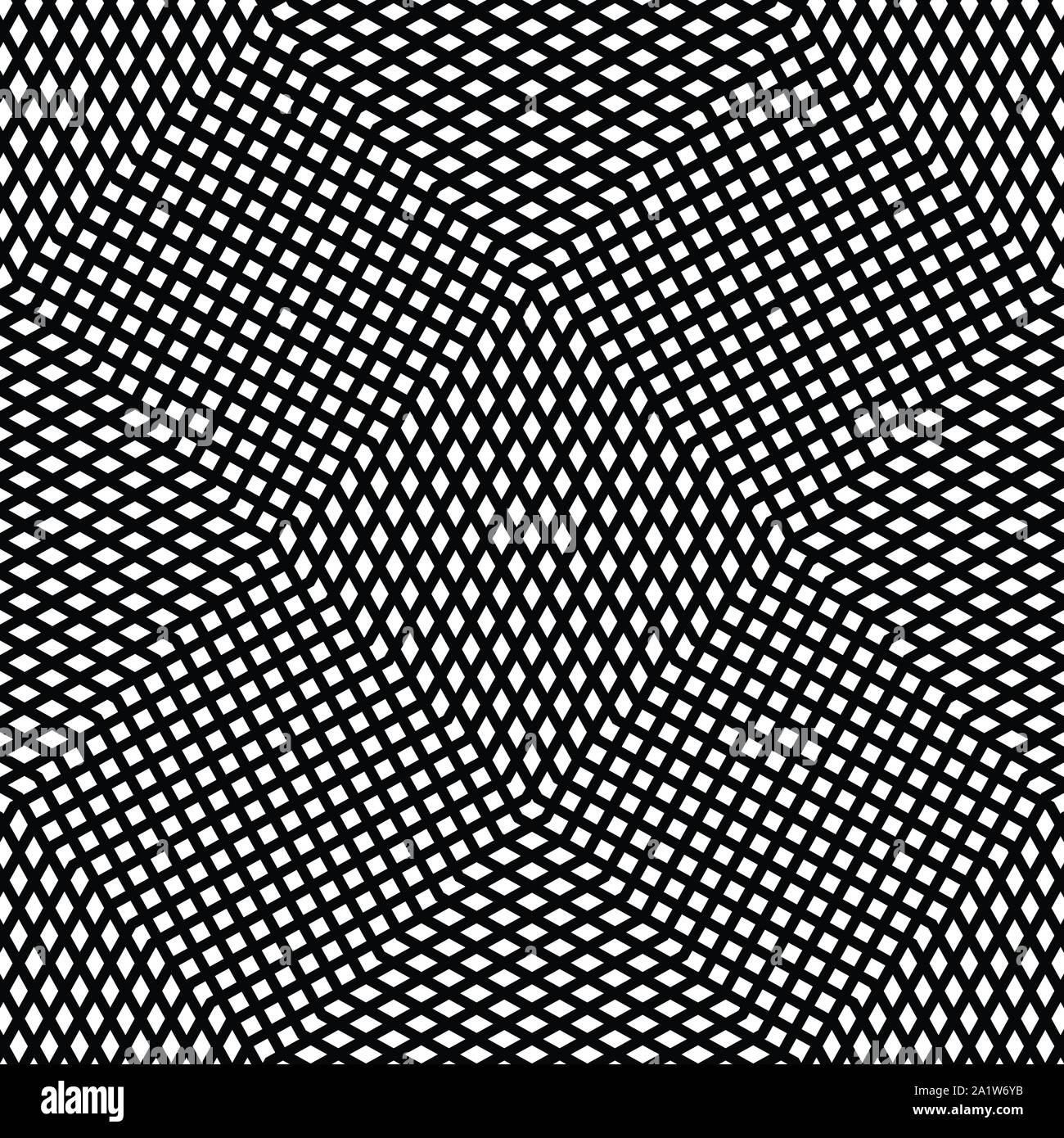 Grid pattern, mesh background of wavy, waving distortion, deformation ...