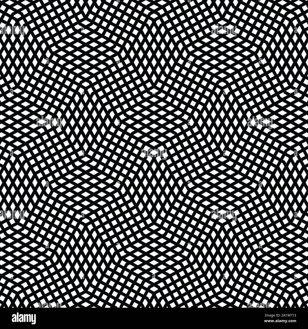 Grid pattern, mesh background of wavy, waving distortion, deformation ...