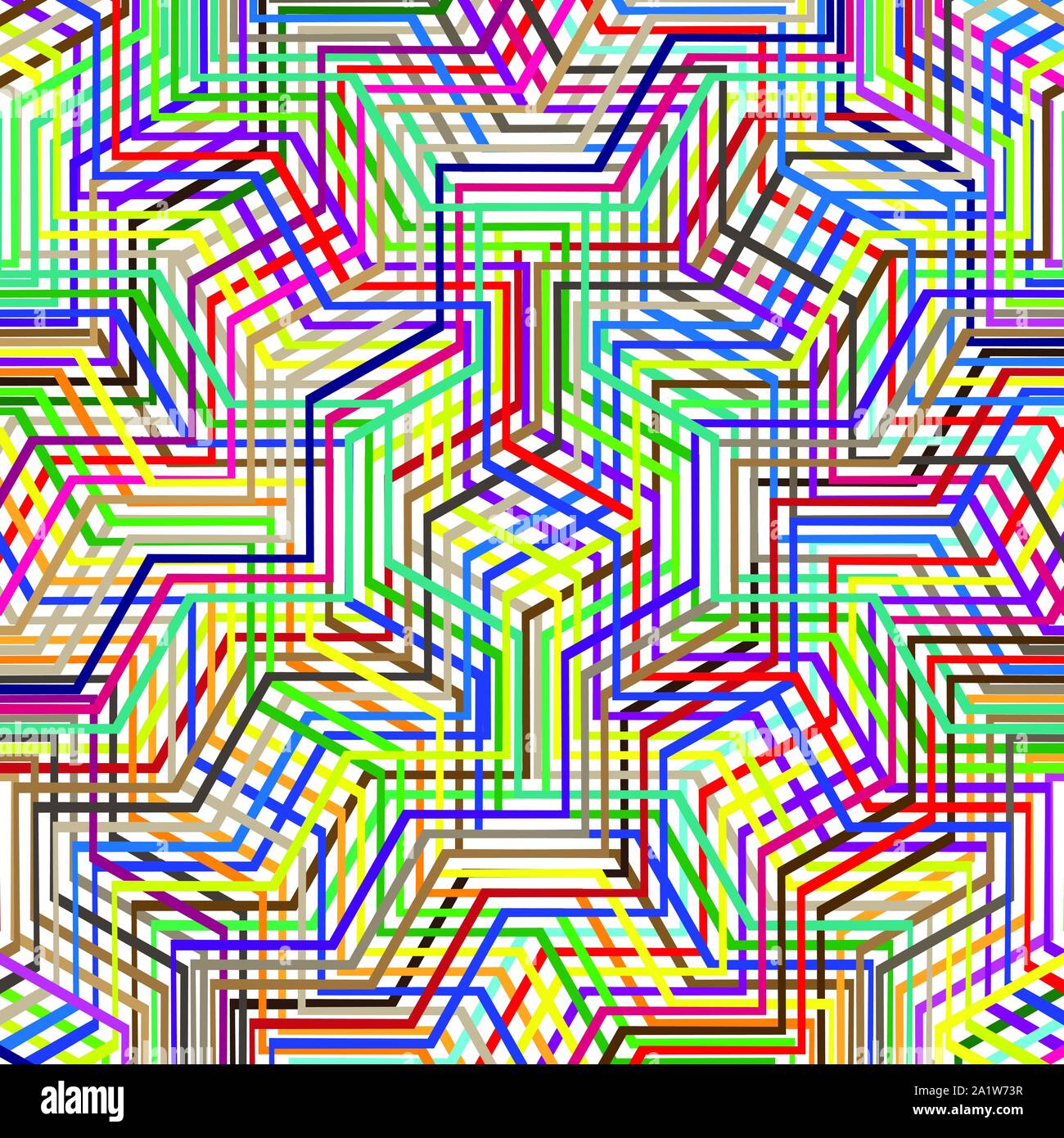 Colorful scribble, cross hatch geometric lines pattern. Intersecting ...