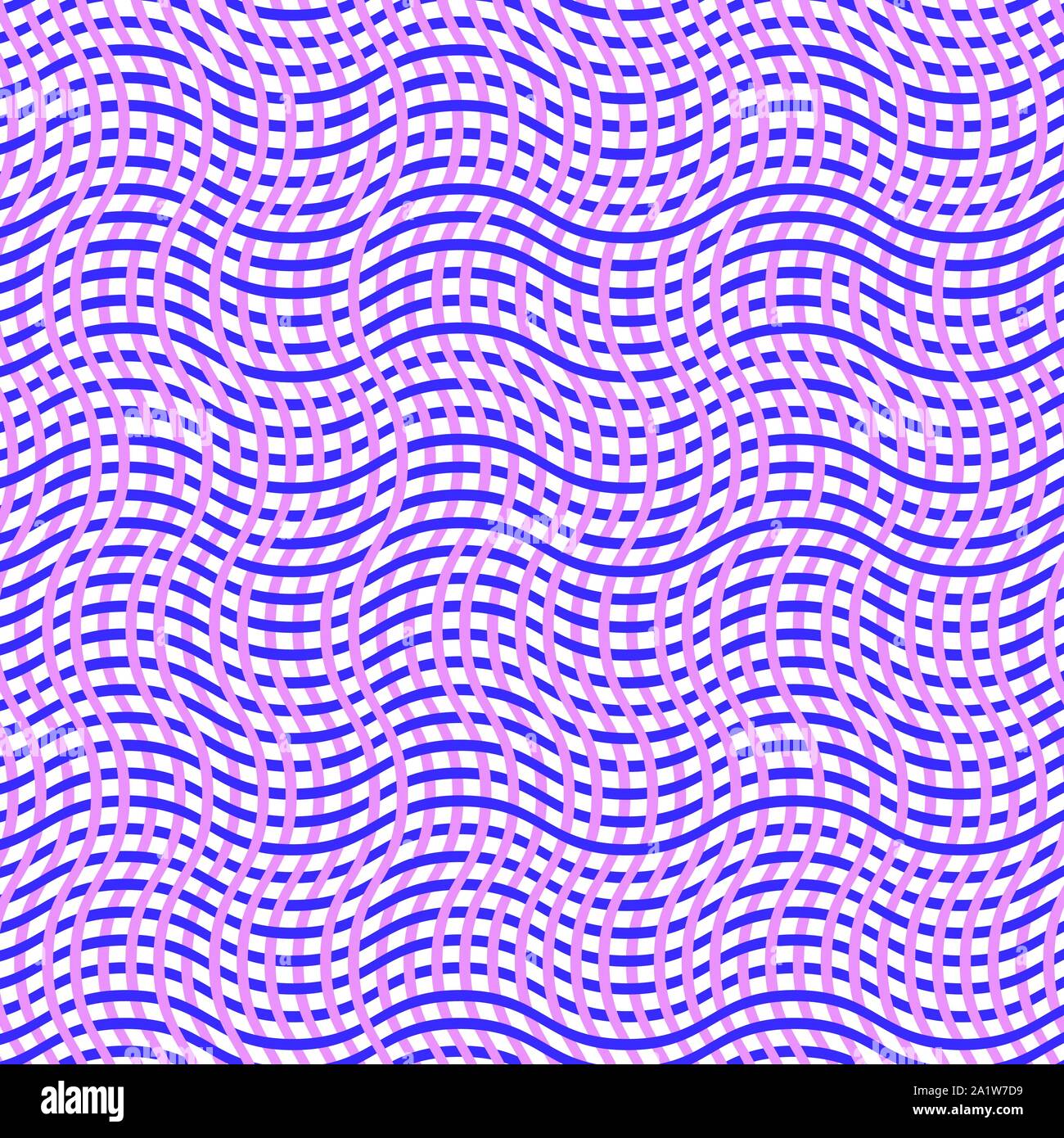 Intersected, interweaved irregular lines, stripes purple, pink grid ...