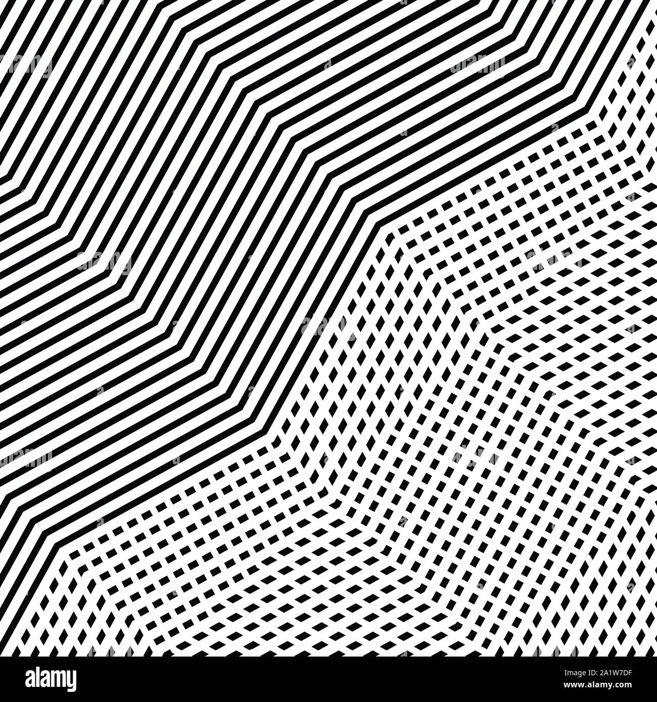 Interlace, interlocking lines. Curve, flex intersecting lines grid ...