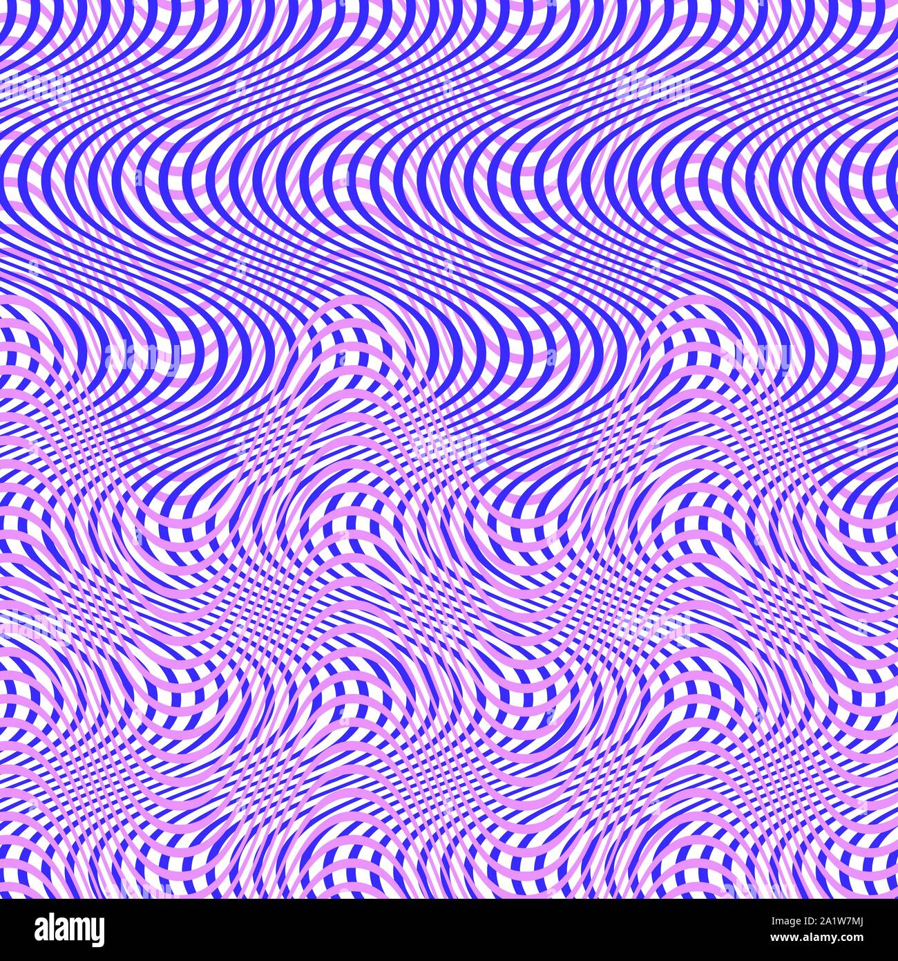 Intersected, interweaved irregular lines, stripes purple, pink grid ...