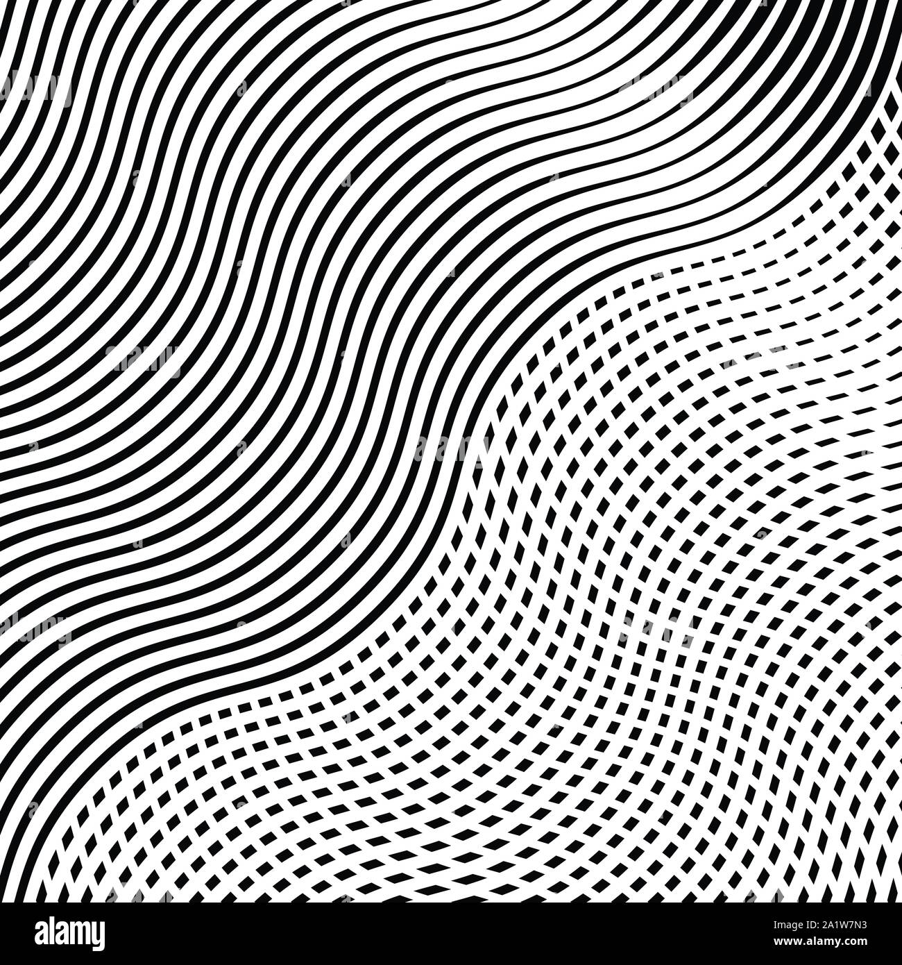 Interlace, interlocking lines. Curve, flex intersecting lines grid ...