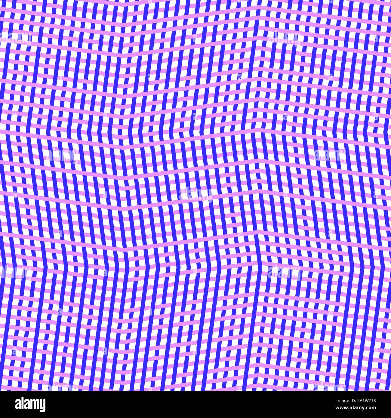 Intersected, interweaved irregular lines, stripes purple, pink grid ...