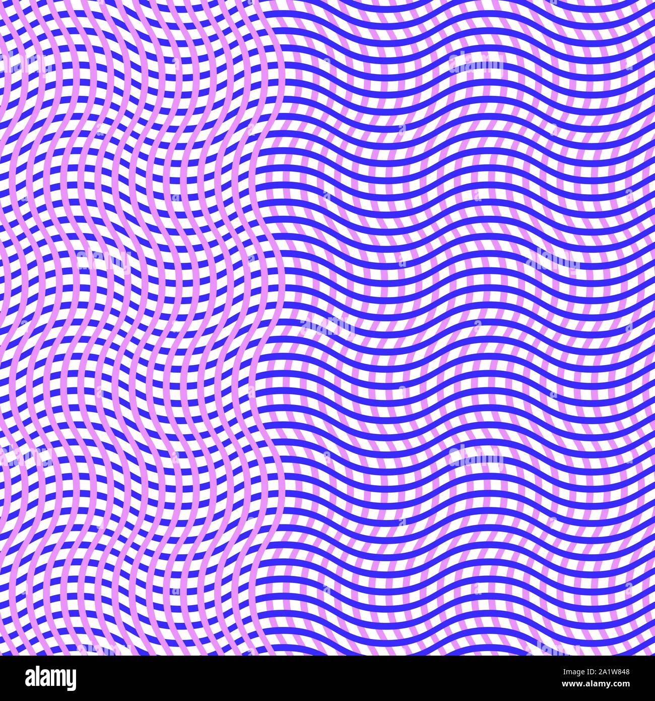 Intersected, interweaved irregular lines, stripes purple, pink grid ...