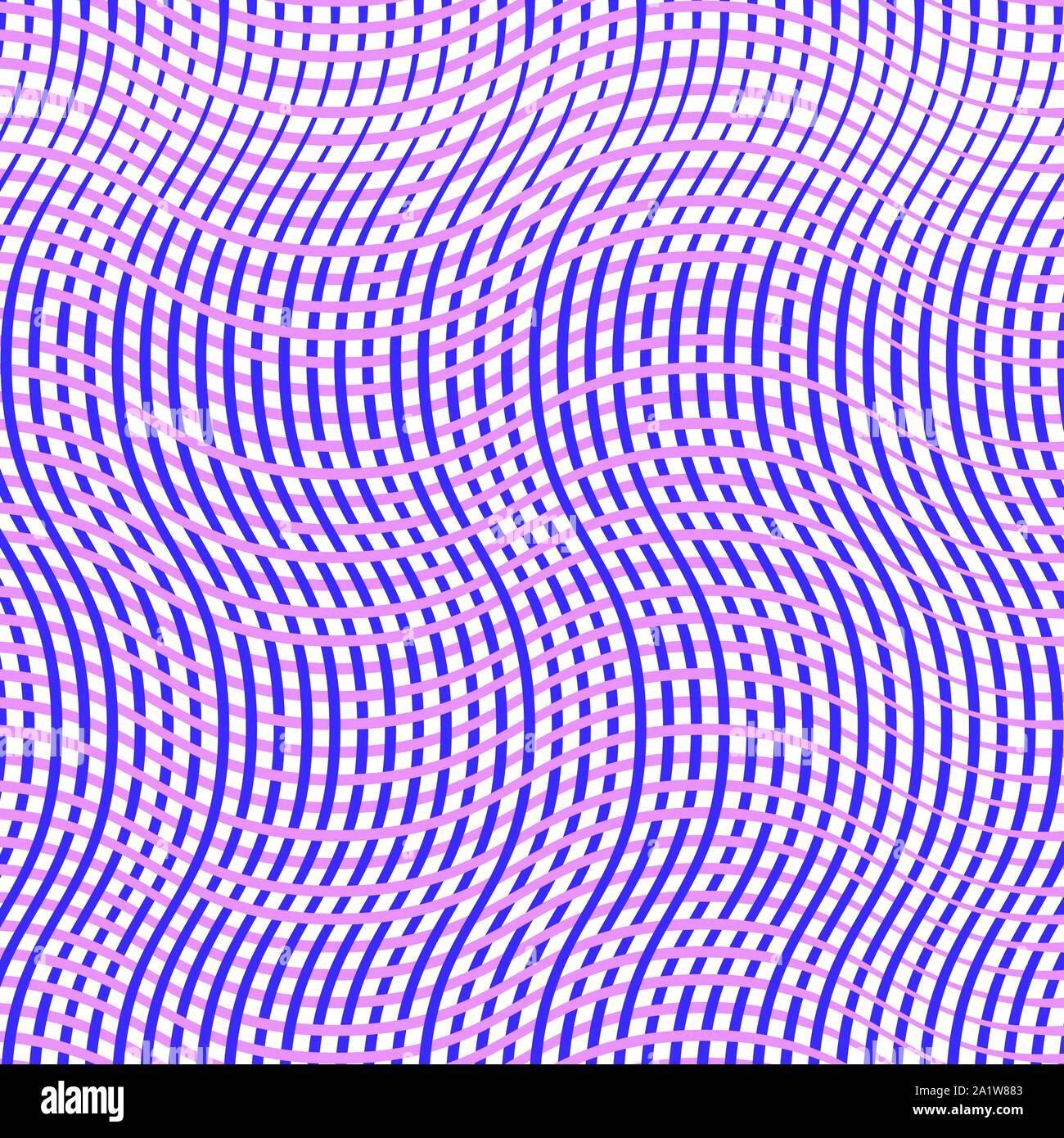 Intersected, interweaved irregular lines, stripes purple, pink grid ...