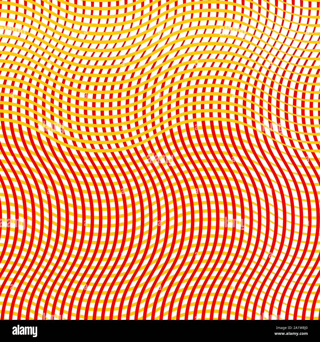 Intersected, interweaved irregular lines, stripes orange, yellow grid ...