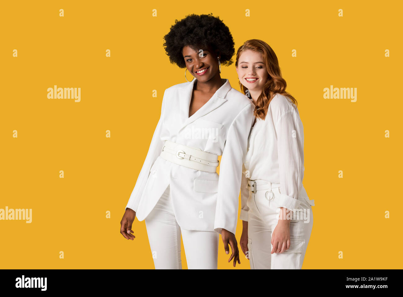 Young women smile stand elegance hi-res stock photography and images ...