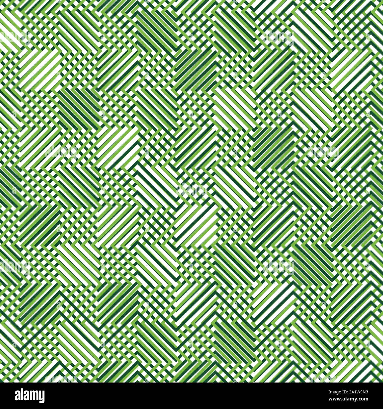 Intersected, interweaved irregular lines, stripes green grid pattern ...
