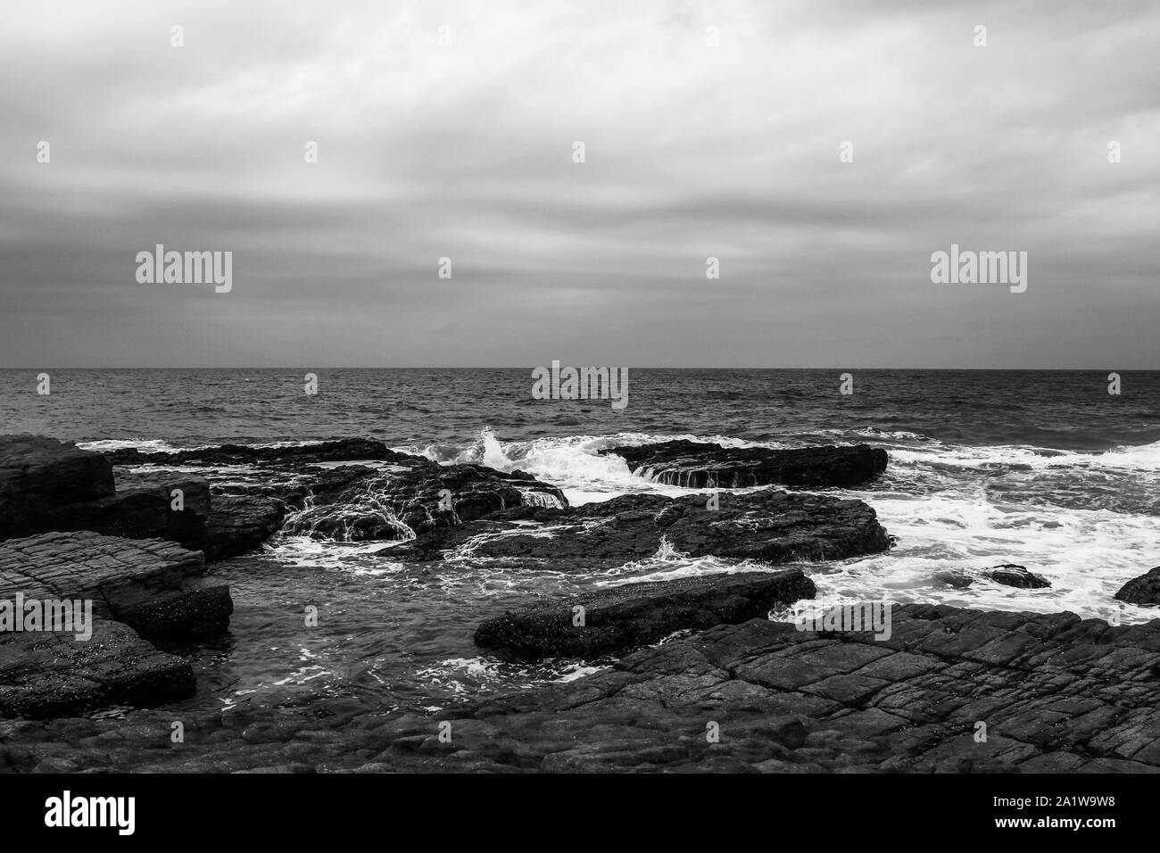 Stormy rocks Black and White Stock Photos & Images - Alamy