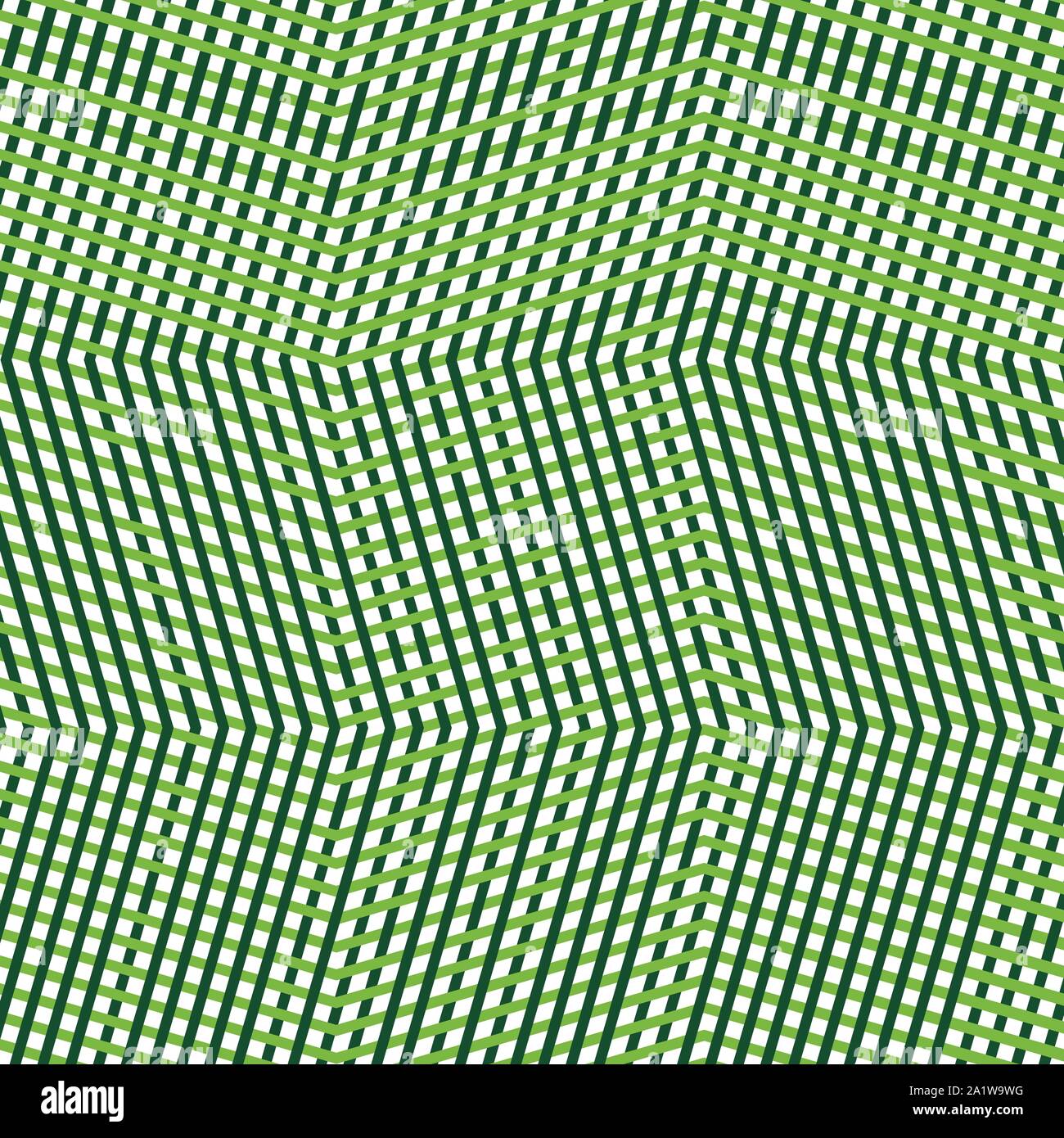 Intersected, interweaved irregular lines, stripes green grid pattern ...