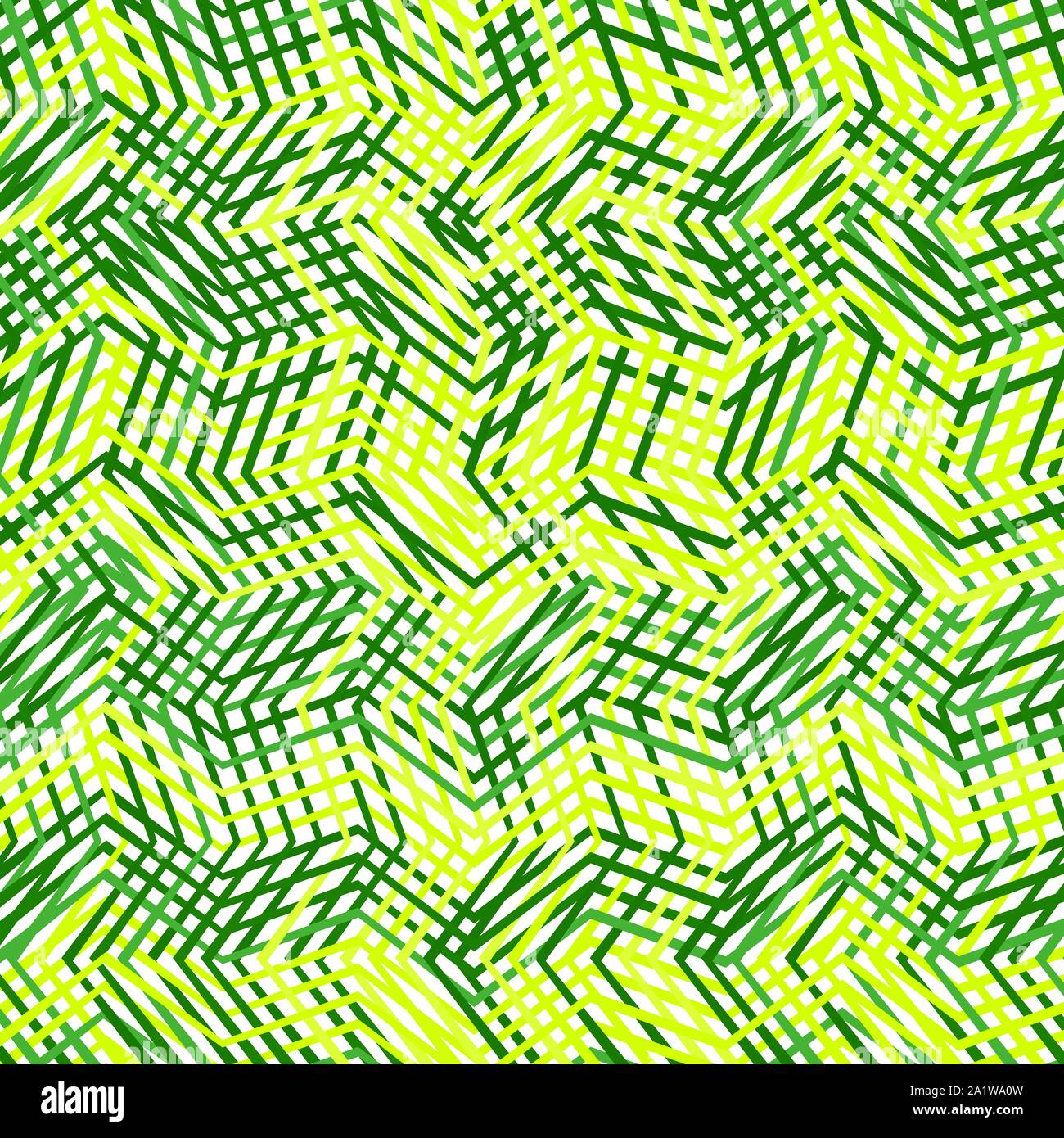 Intersected, interweaved irregular lines, stripes green grid pattern ...
