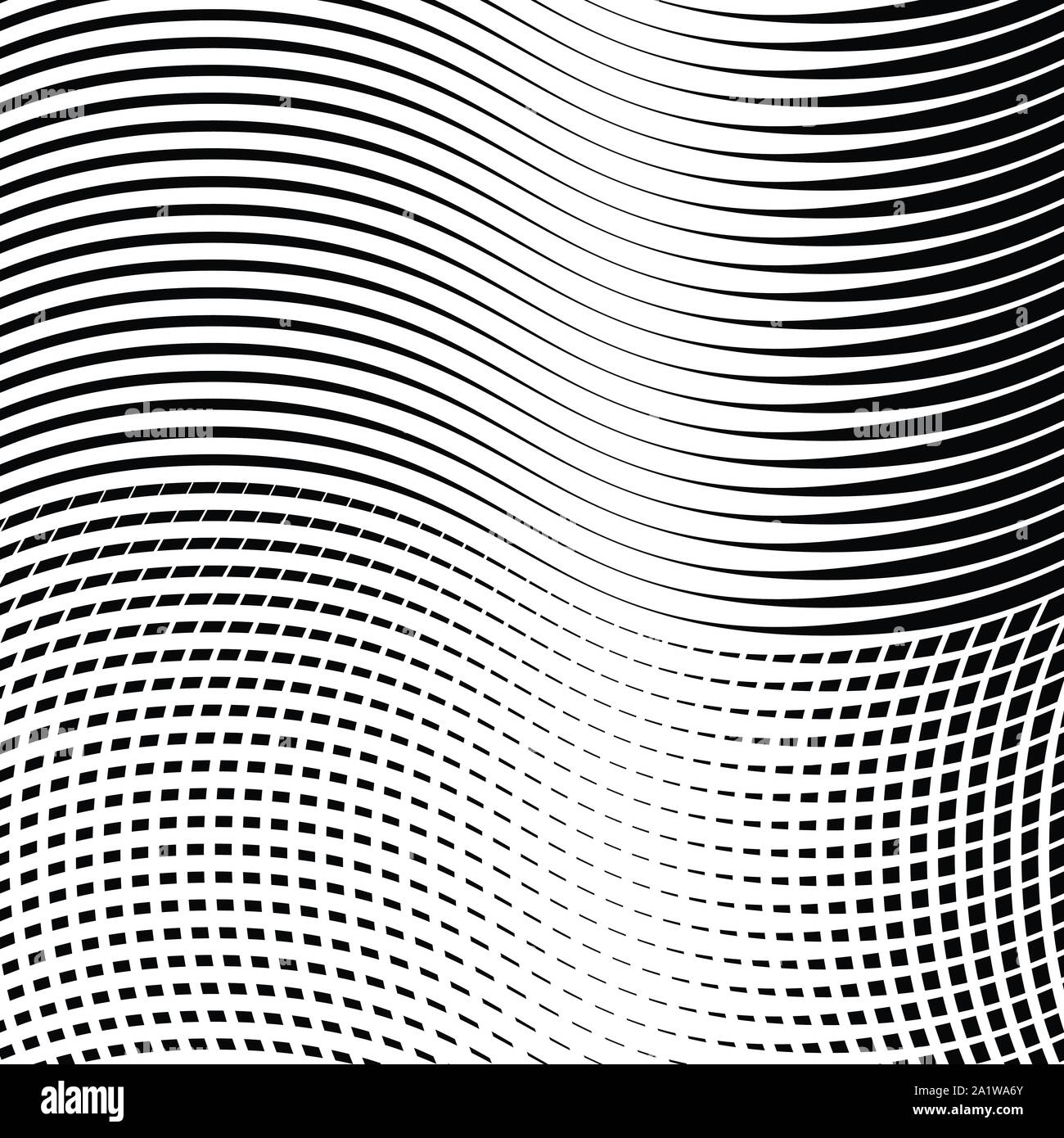 Interlace, interlocking lines. Curve, flex intersecting lines grid, mesh. Interweaved waving ...