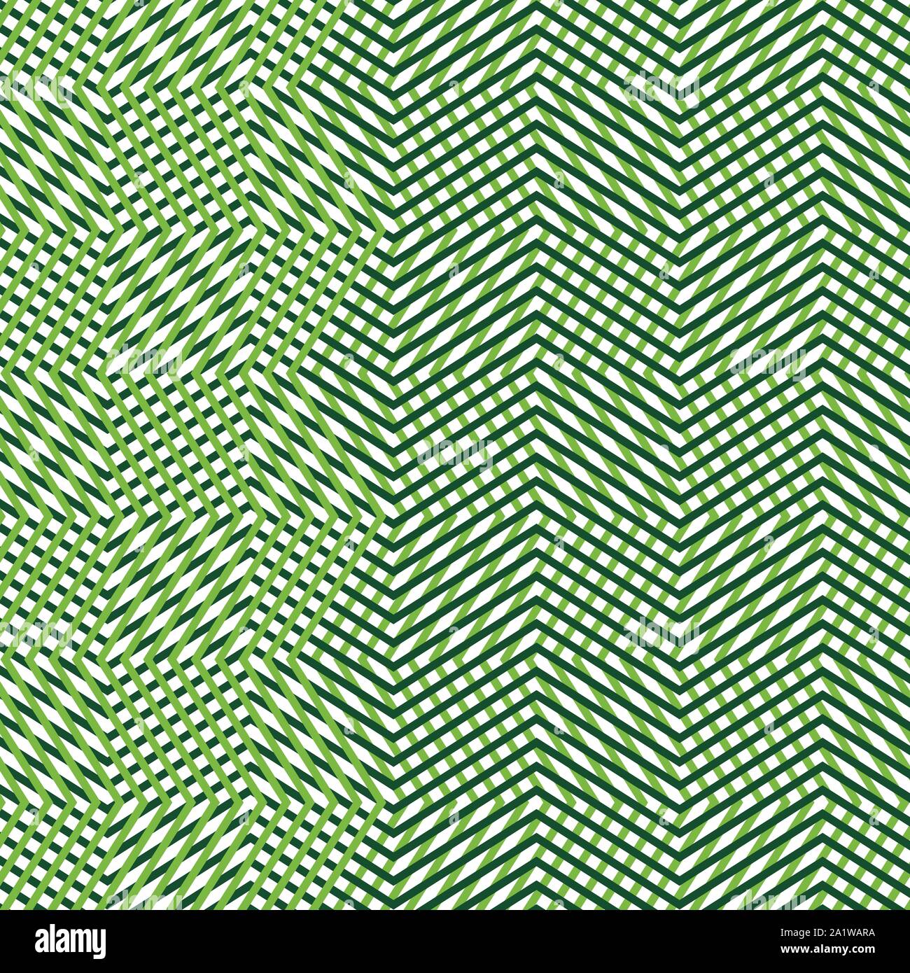 Intersected, interweaved irregular lines, stripes green grid pattern ...
