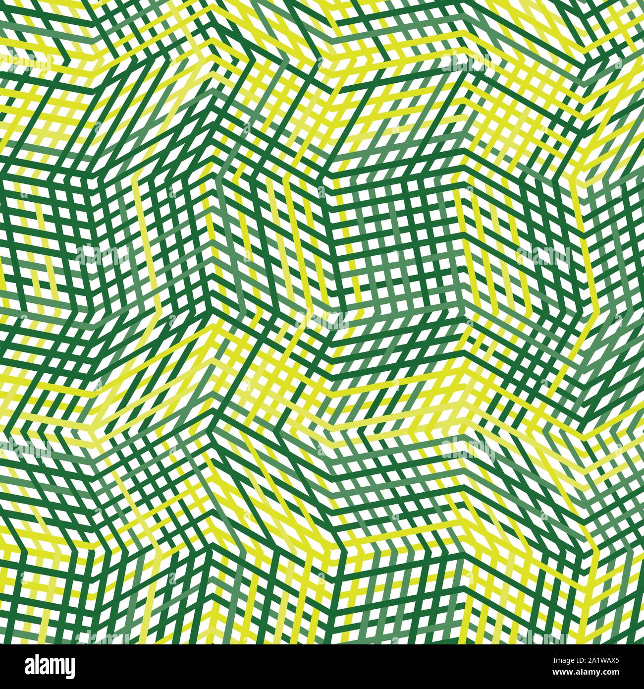 Intersected, interweaved irregular lines, stripes green grid pattern ...