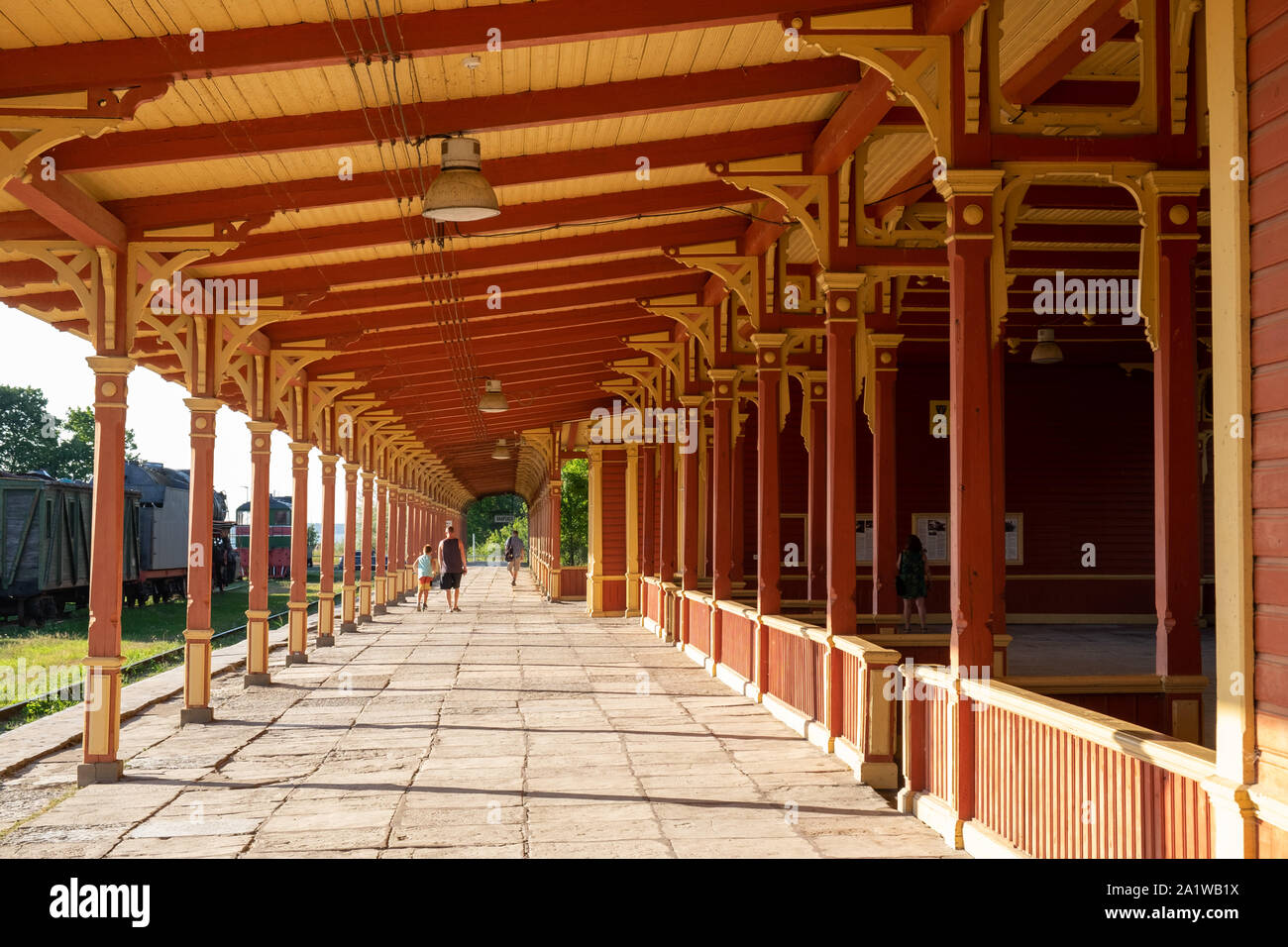Platform of Haapsalu railway station in Haapsalu, Estonia, Baltic ...