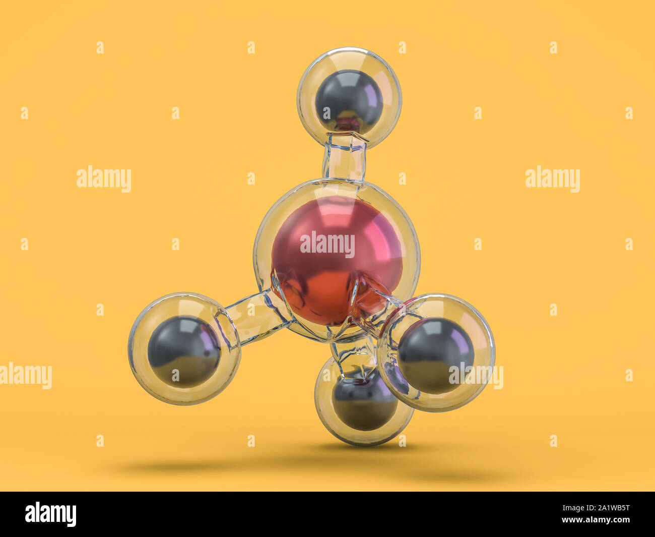 Methane Molecule Image. Science background. 3D rendering Stock Photo ...