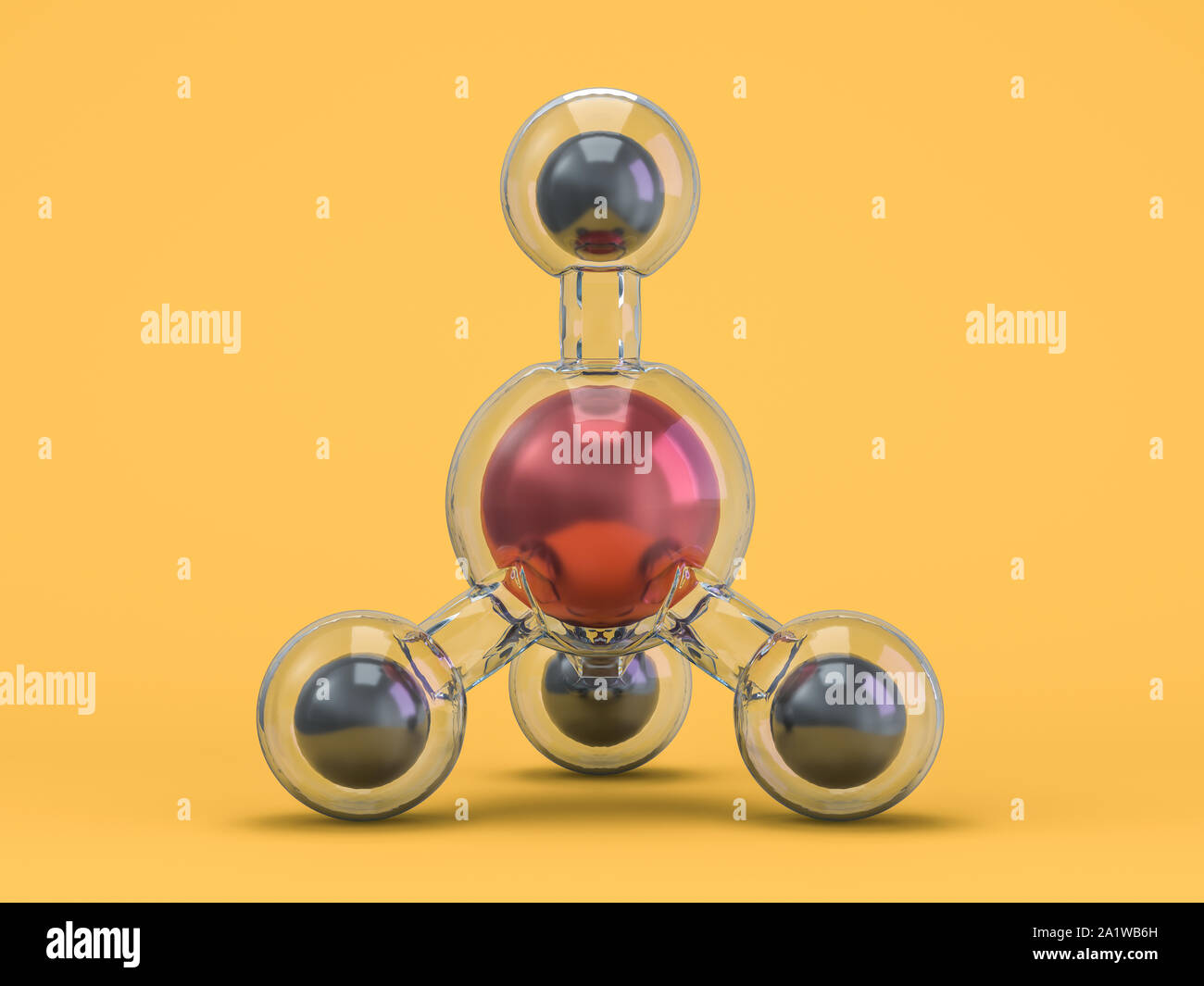 Methane Molecule Image. Science background. 3D rendering Stock Photo ...