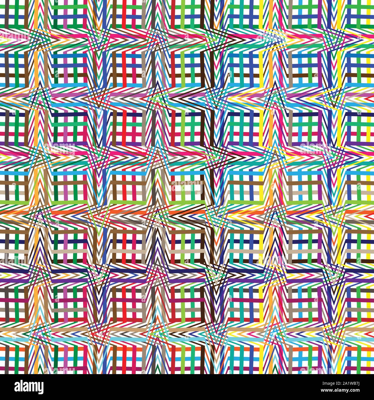 Colorful scribble, cross hatch geometric lines pattern. Intersecting ...