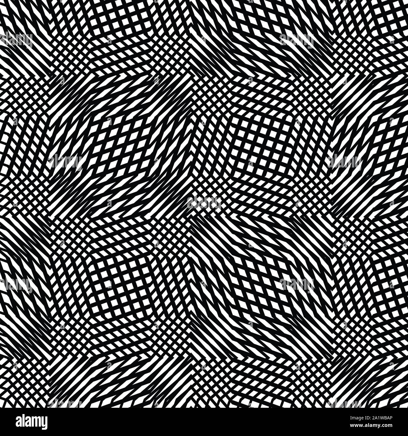 Warp, free-form reticular array, matrix of lines. Complex geometric net ...