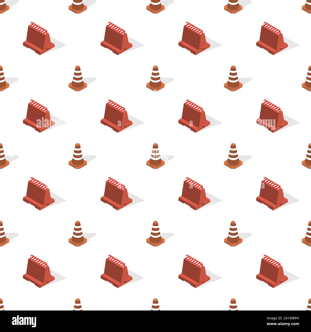Seamless background from a set of under construction design elements ...