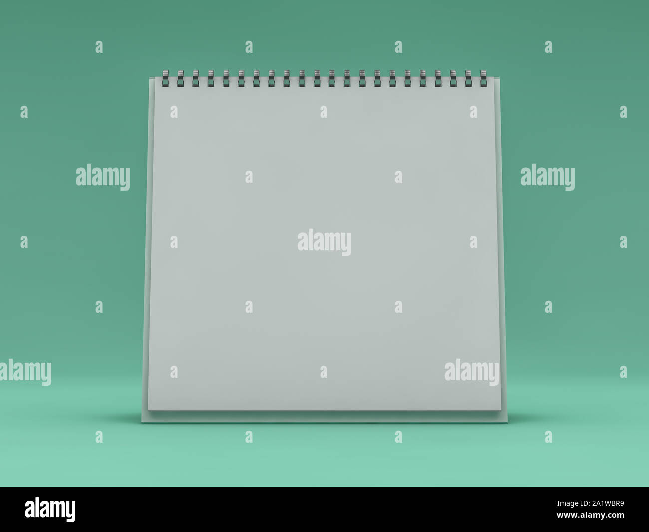 Empty square desk calendar. Mockup design concept. 3D rendering Stock ...