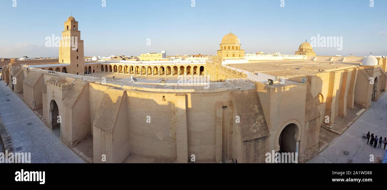 The Great Mosque in the Tunisian town Kairouan or Kairwan Stock Photo ...