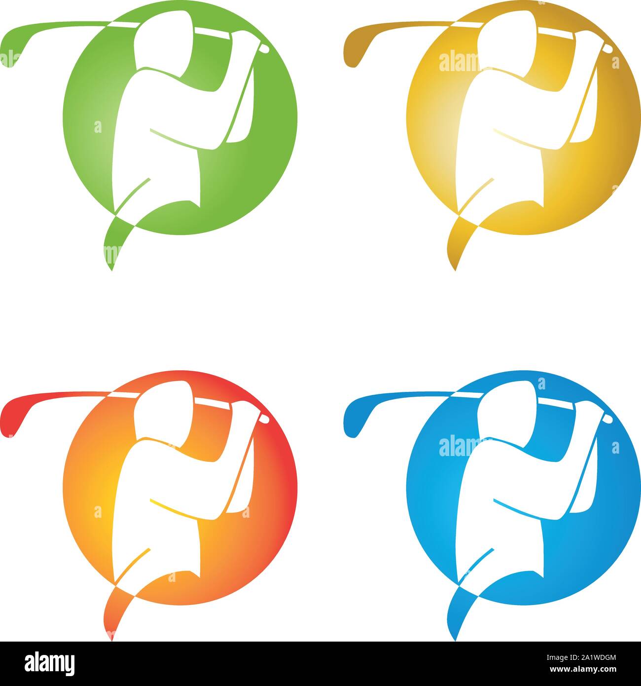 Golfers playing golf Stock Vector Images - Alamy