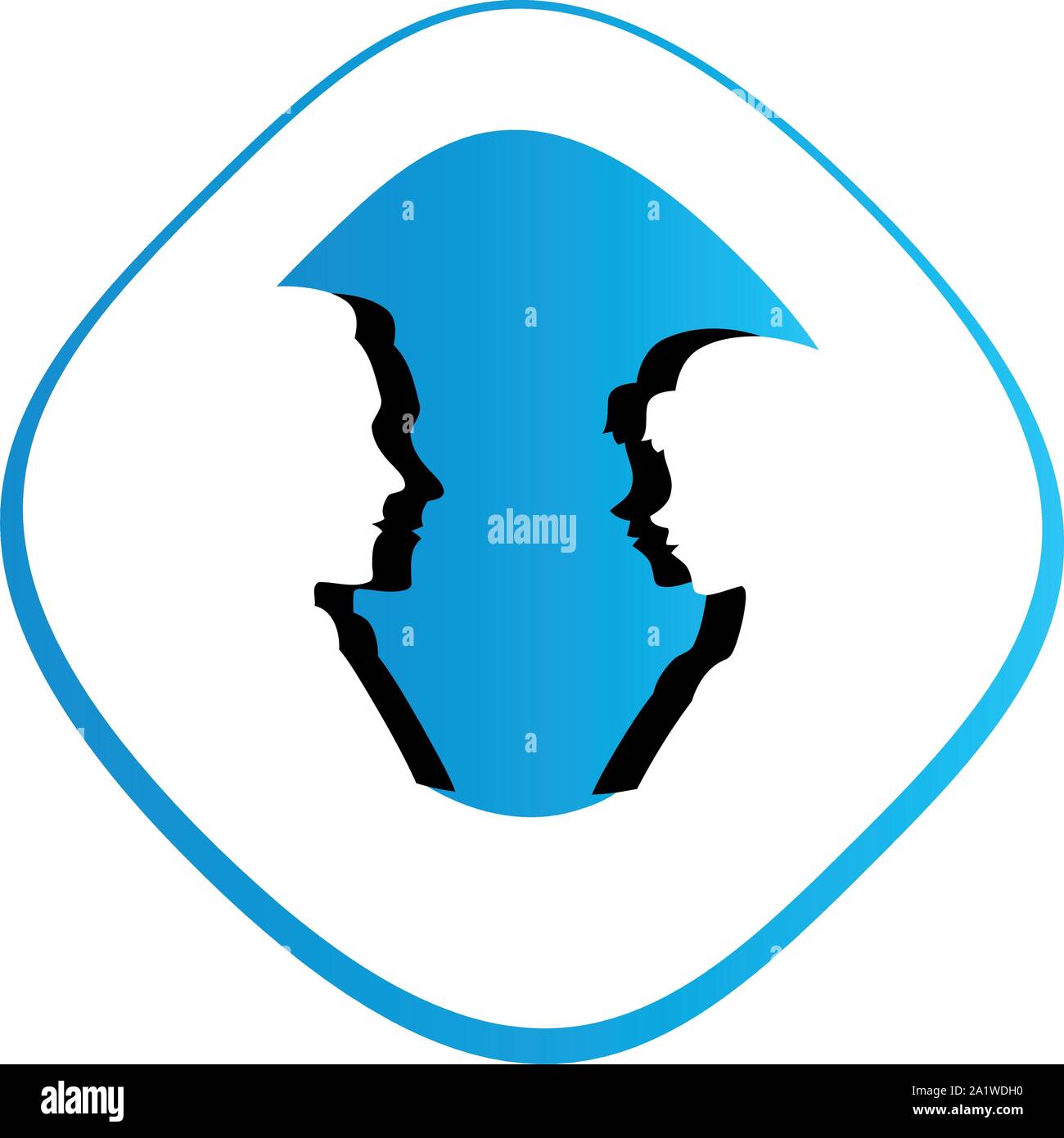 Faces, heads, two people, people, logo Stock Vector Image & Art - Alamy