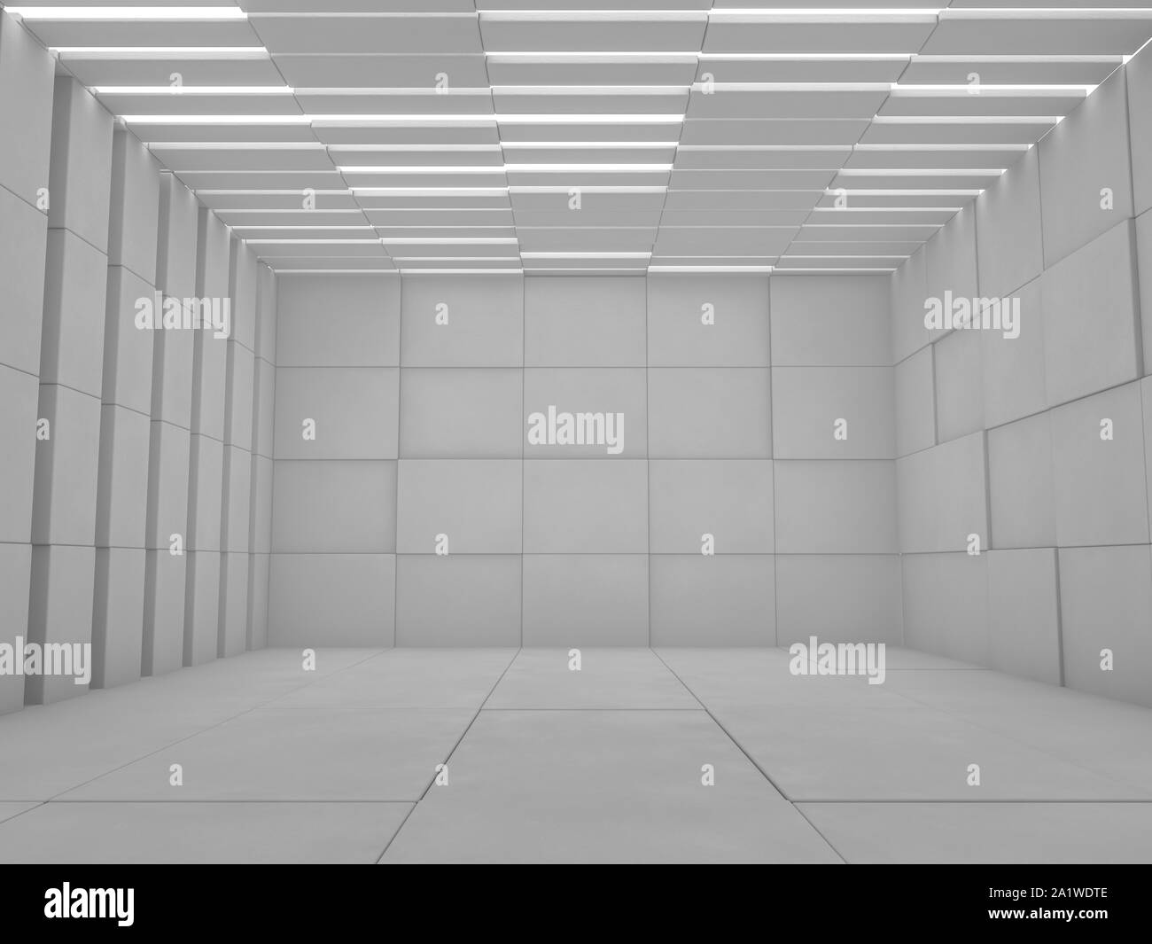 Abstract modern architecture background, empty open space interior. 3D ...
